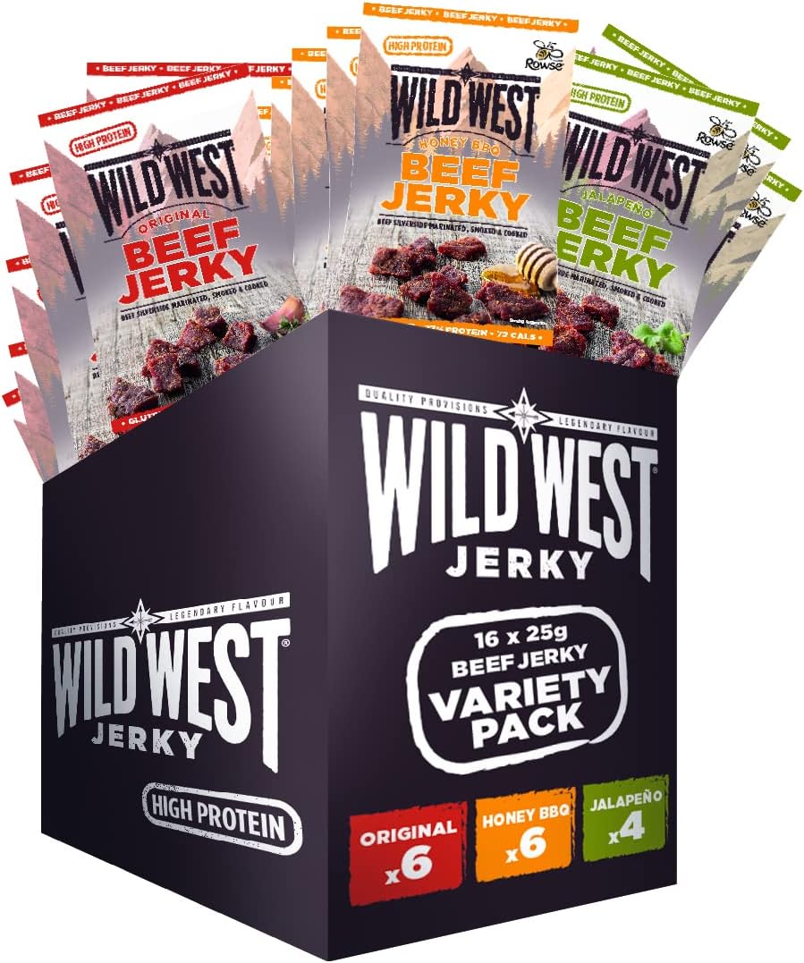 Wild West Beef Jerky, high Protein droog vlees, Beef Jerky Protein ...