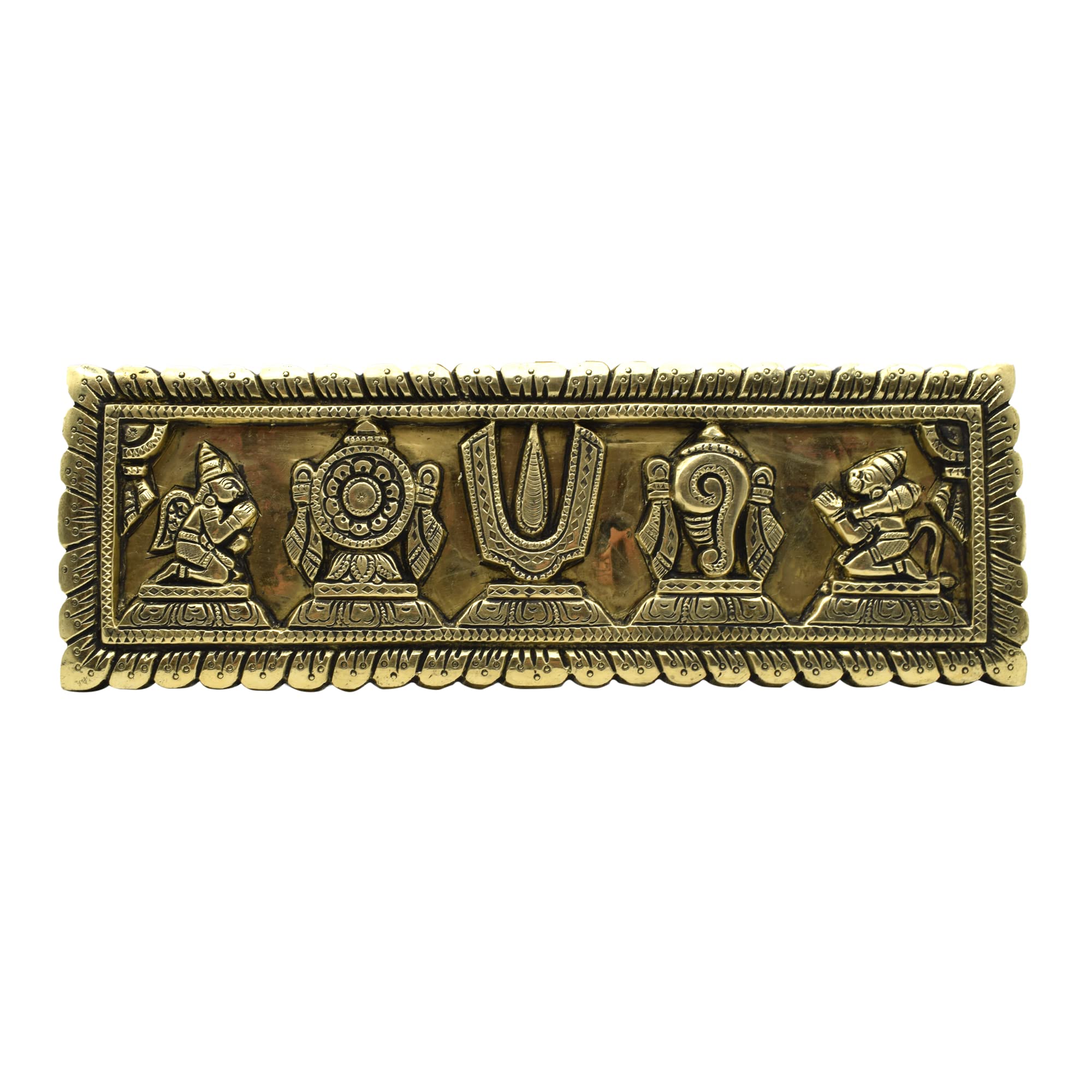 Buy dalvkot Brass Shankh Chakra Namah Namalu - Tirupati Balaji ...