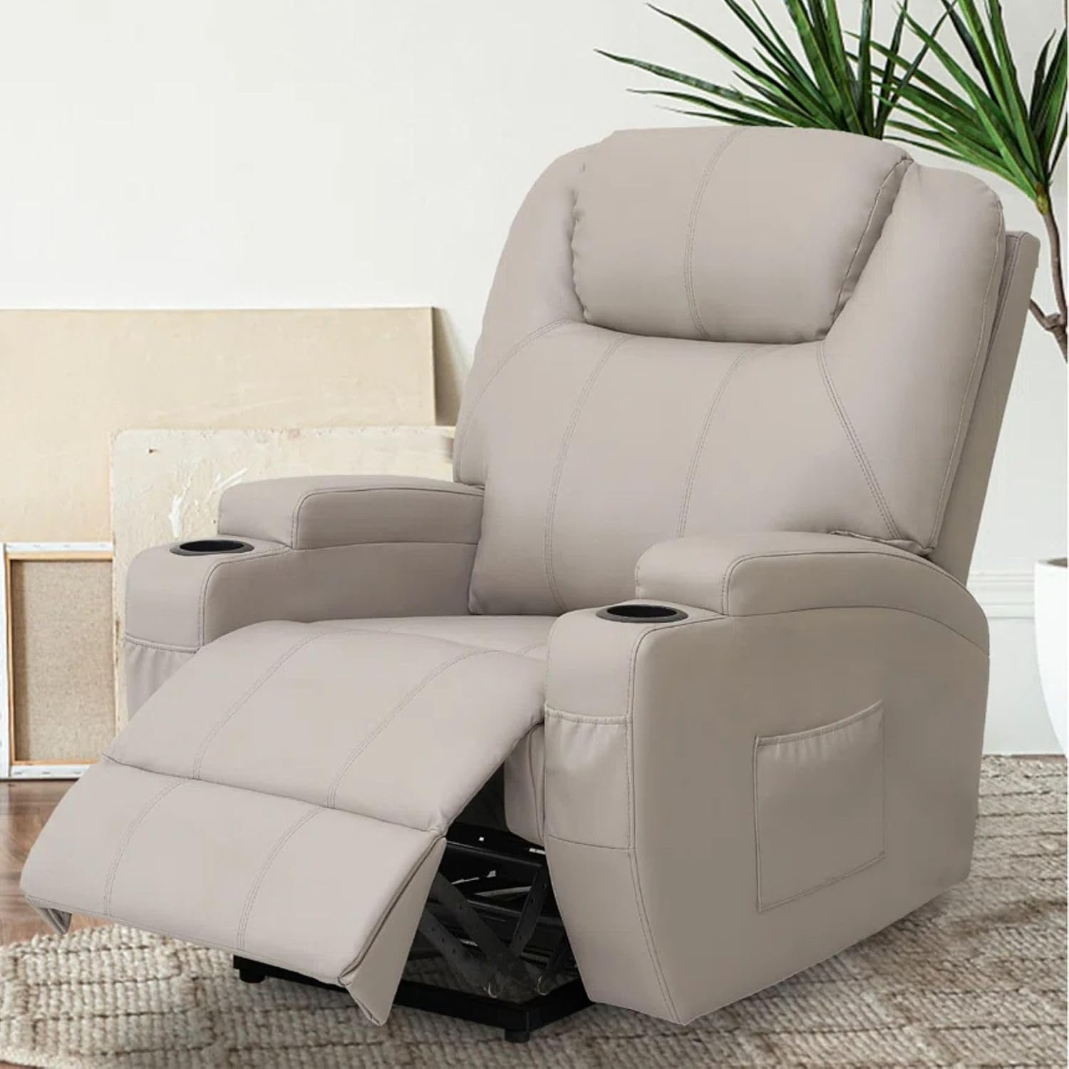 Amazon.com: yoyomax Breathable Leather Lift Recliner Chair, Oversized ...