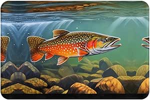 Amazon.com: Brook Trout Fly Fishing Print Area Carpet Non-Slip Rugs ...