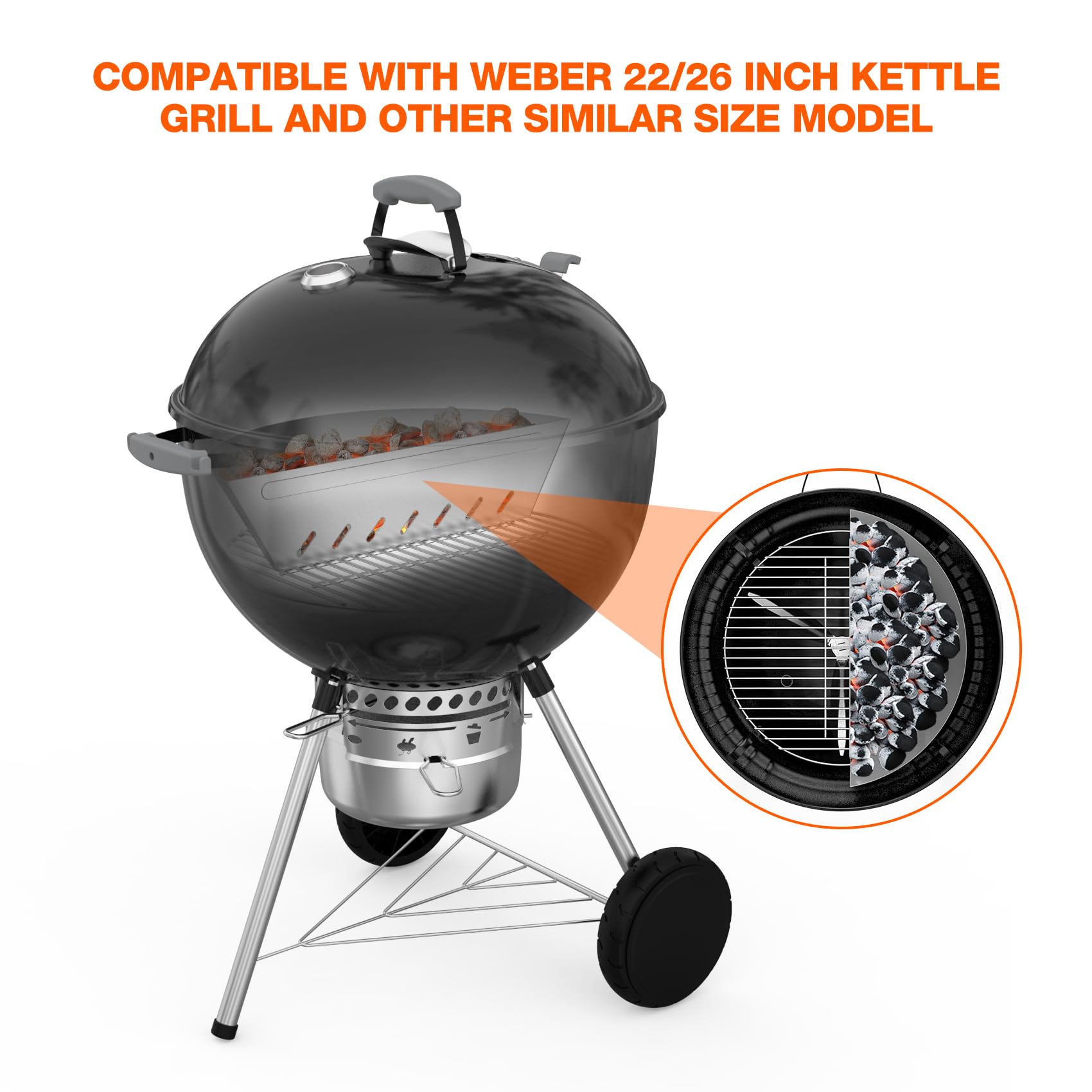 Snapklik.com : Onlyfire Stainless Steel Charcoal Basket Charcoal ...