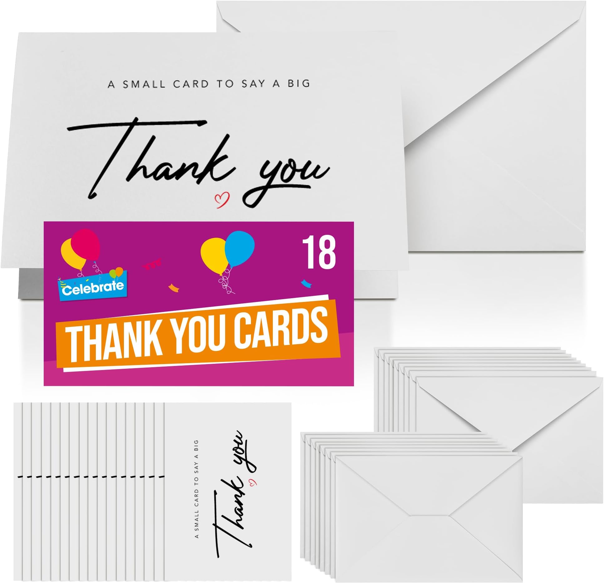 Ivory Thank-You Cards with Rose Gold Embossed Printing – 36 Premium ...