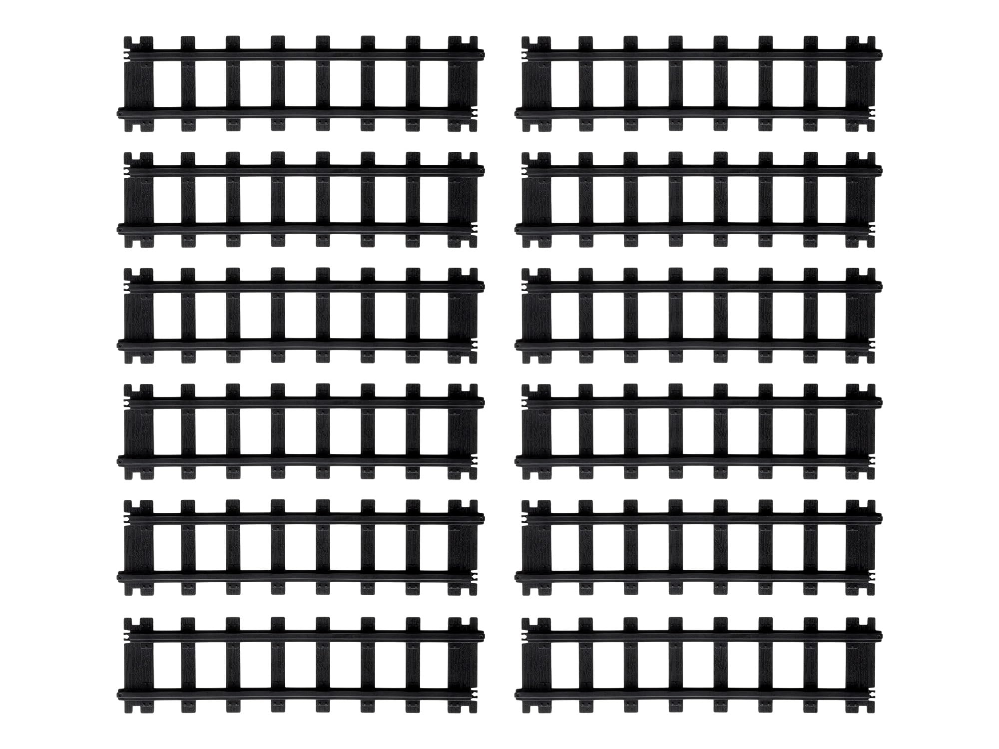 Amazon.com: Lionel Battery O Gauge 12-Piece Straight Black Plastic ...