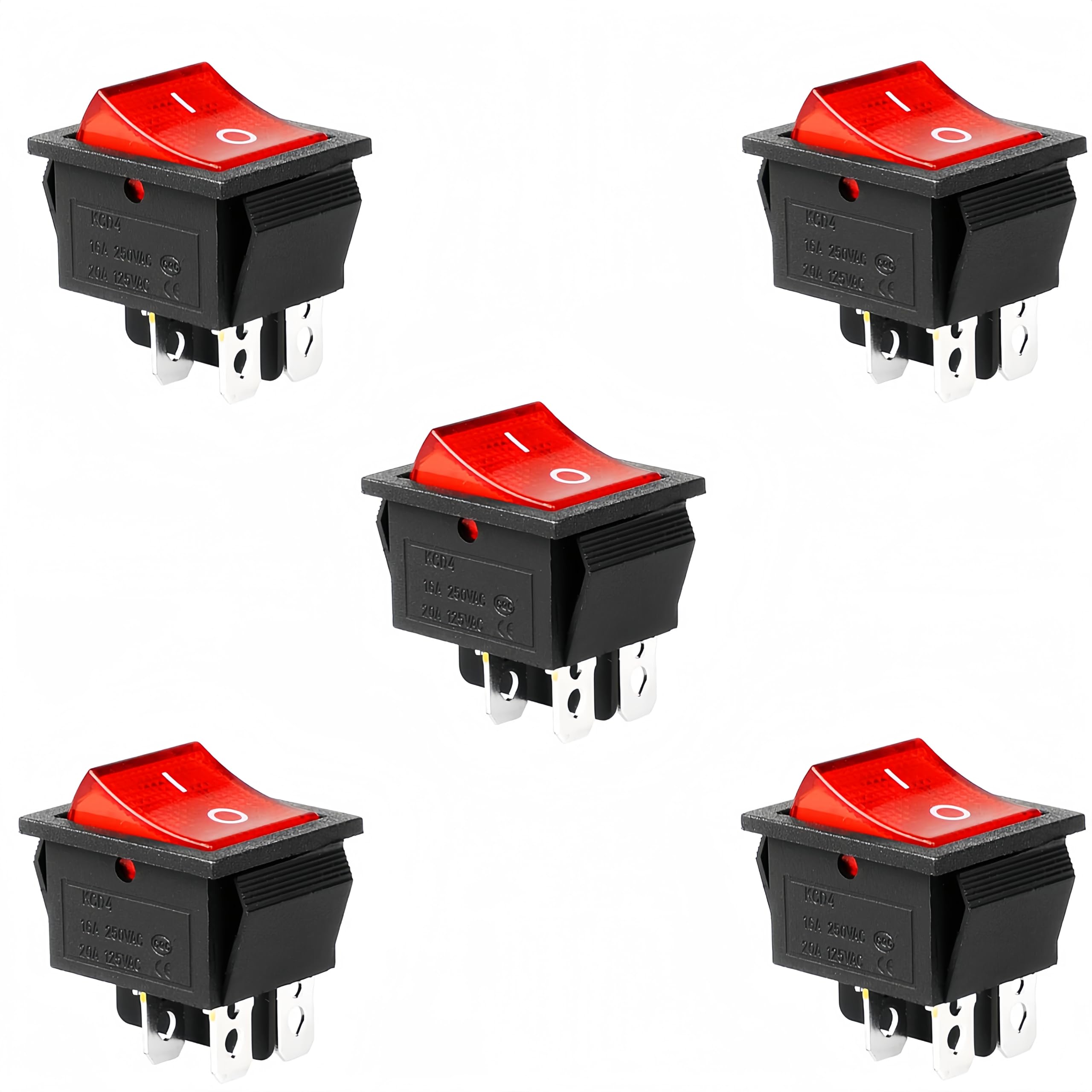 Amazon.com: KCD4 5Pcs Power Heat Press Rocker Power Switch 125V/20A ...