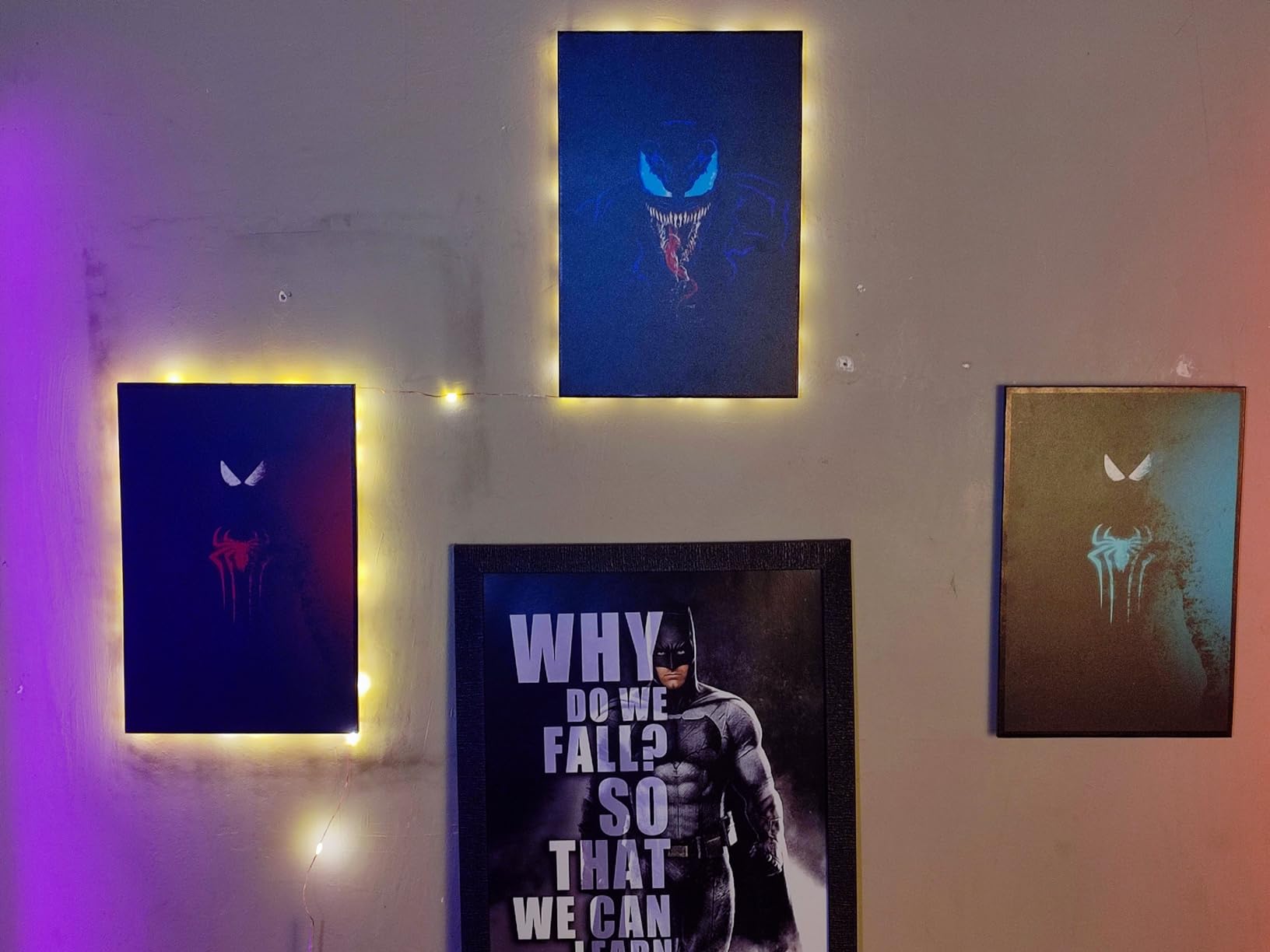 ABHI ONLINE SHOP ( frame Set (3 Spider man) Marvel Photo Frame| Wall ...