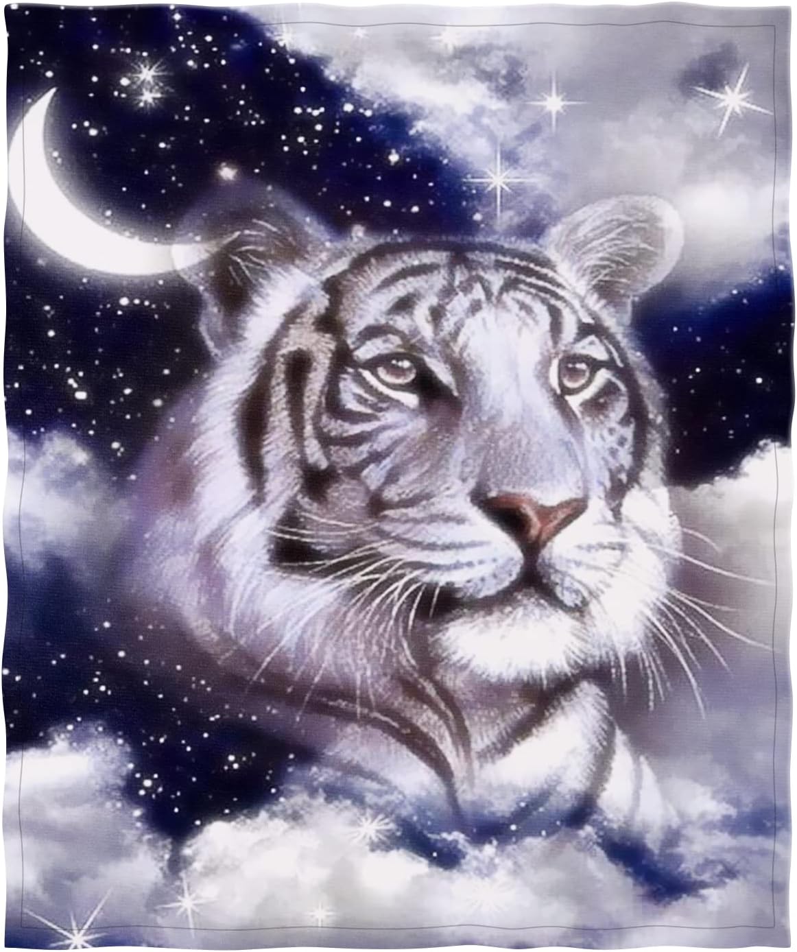 Amazon.com: Rstick White Tigers Blanket Animal Art Fleece Blanket Soft Fuzzy Plush Throw ...