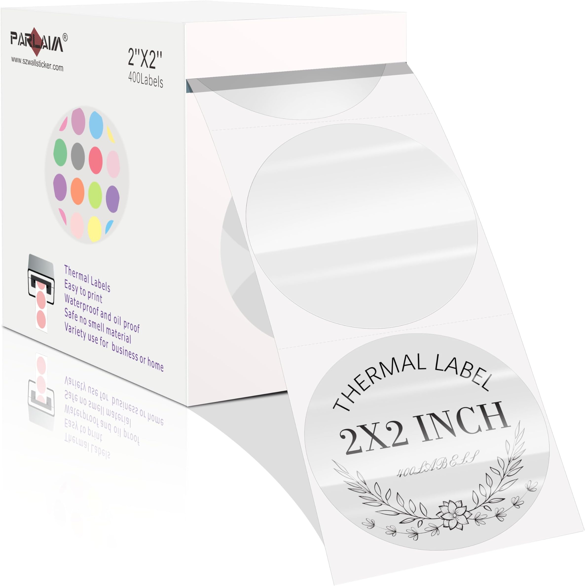 Amazon.com : HSDCO 2 Inch Transparent Round Thermal Printer Labels ...