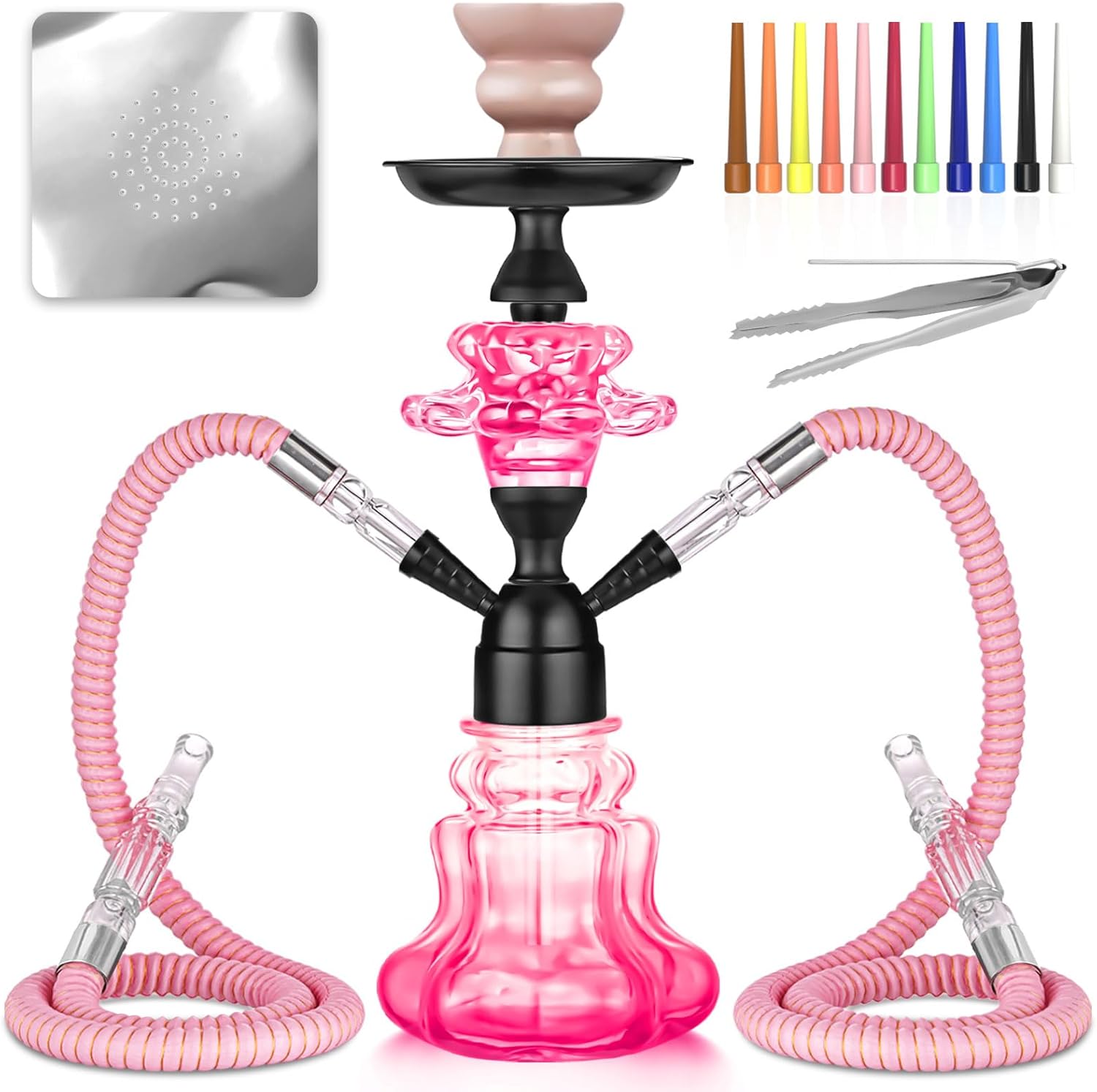 Amazon.com: Hookah Set With Everything 14'' Shisha Hookah Complete Set ...