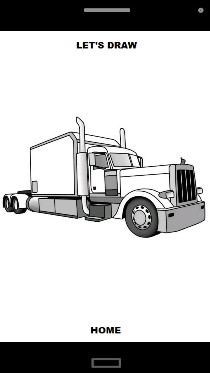 Easy Semi Truck Drawings