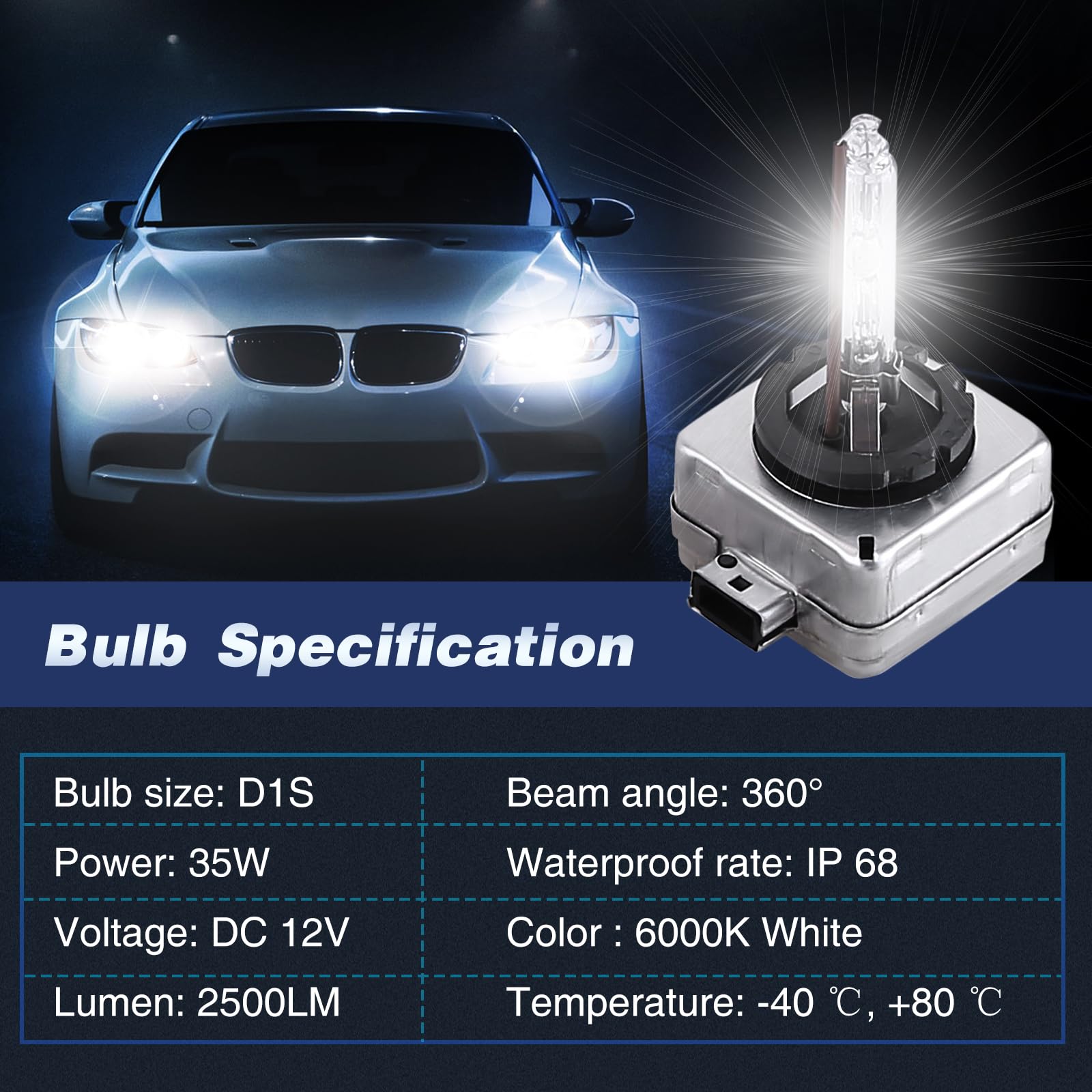 Xenon HID Headlight Ballast & D1S Bulb Kit For 09-14 Hyundai Genesis ...