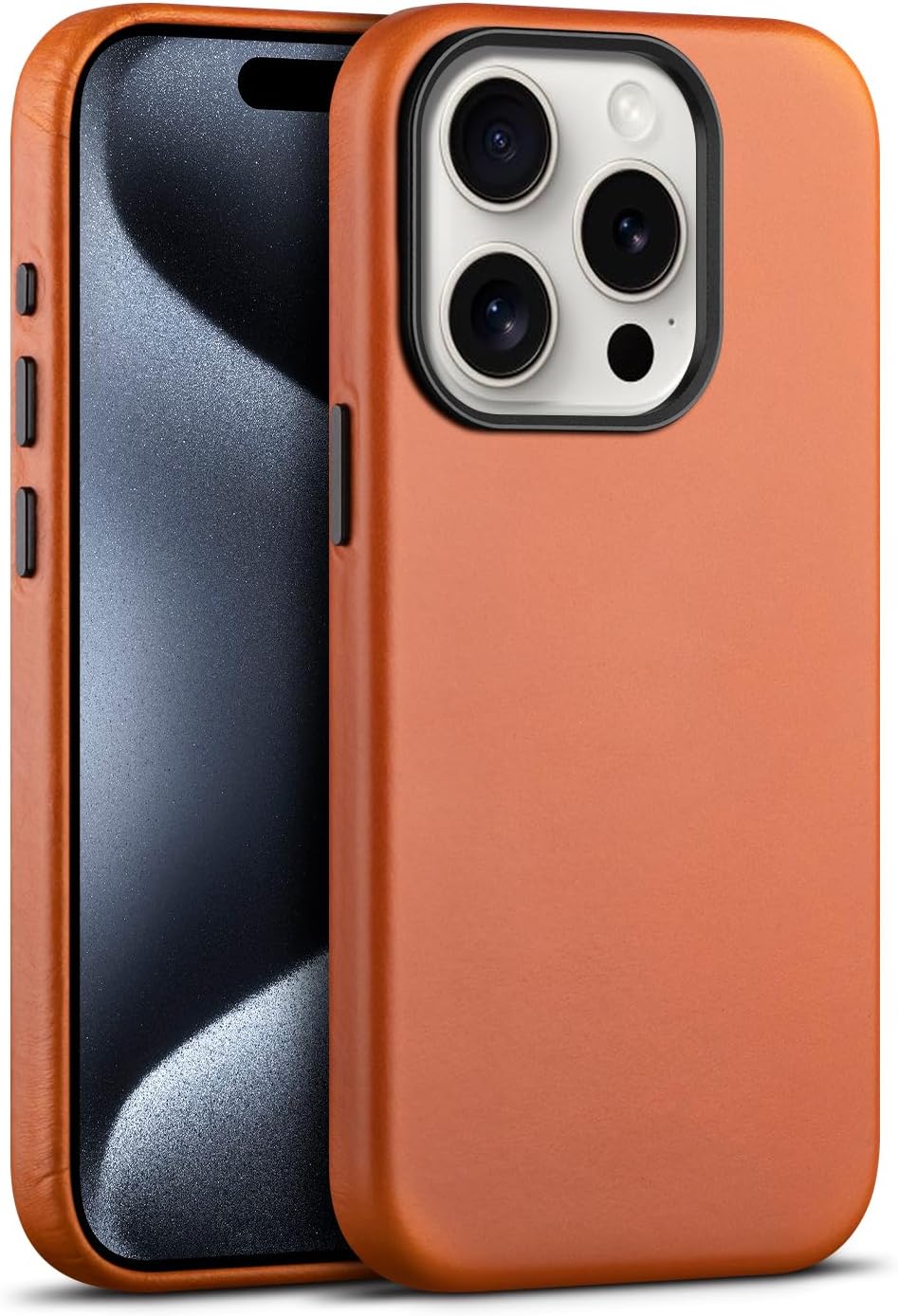Amazon.com: maogoam for iPhone 15 Pro Max Case Leather, Genuine ...