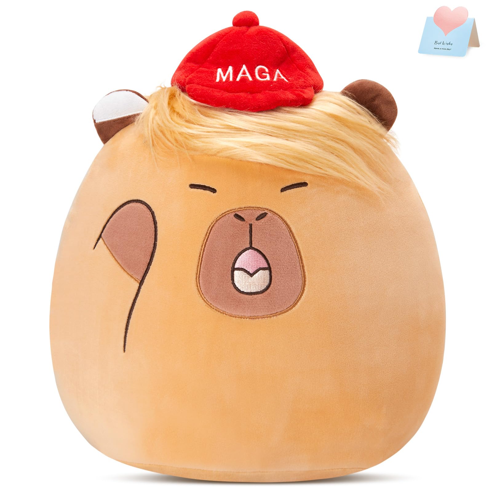 Amazon.com: WEWILL 12-Inch Funny Speaking Donald Trump Capybara Plush ...