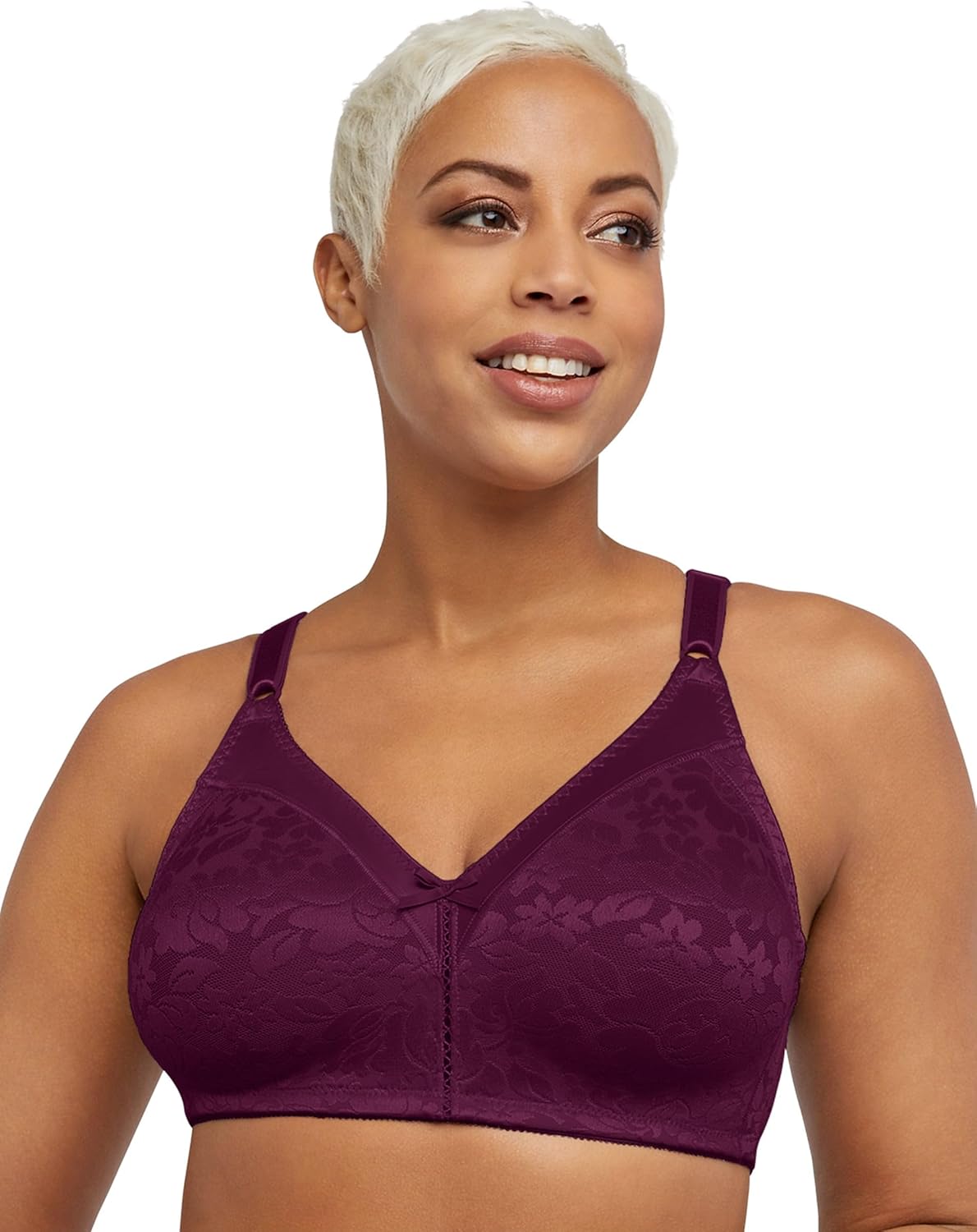 Bali Womens Double Support Lace Wirefree Bra, 38B, Nightfire Red at Amazon Women’s Clothing store