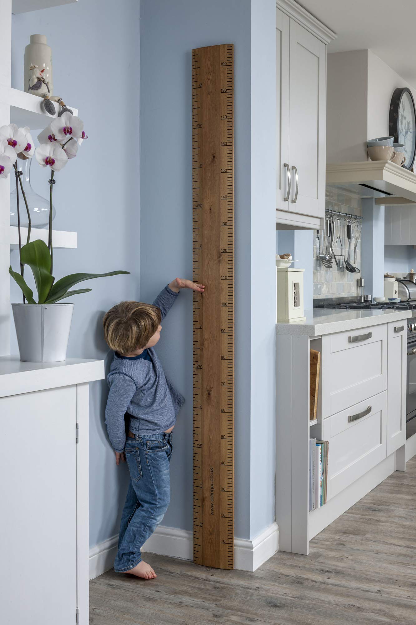 Buy Giant Wooden Ruler Height Chart, Inches, Feet & Cms Online at ...