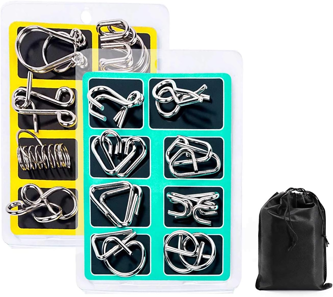 Metal Wire Puzzle, Unlock Interlock IQ Test Game, Magic Trick Toy Gift ...