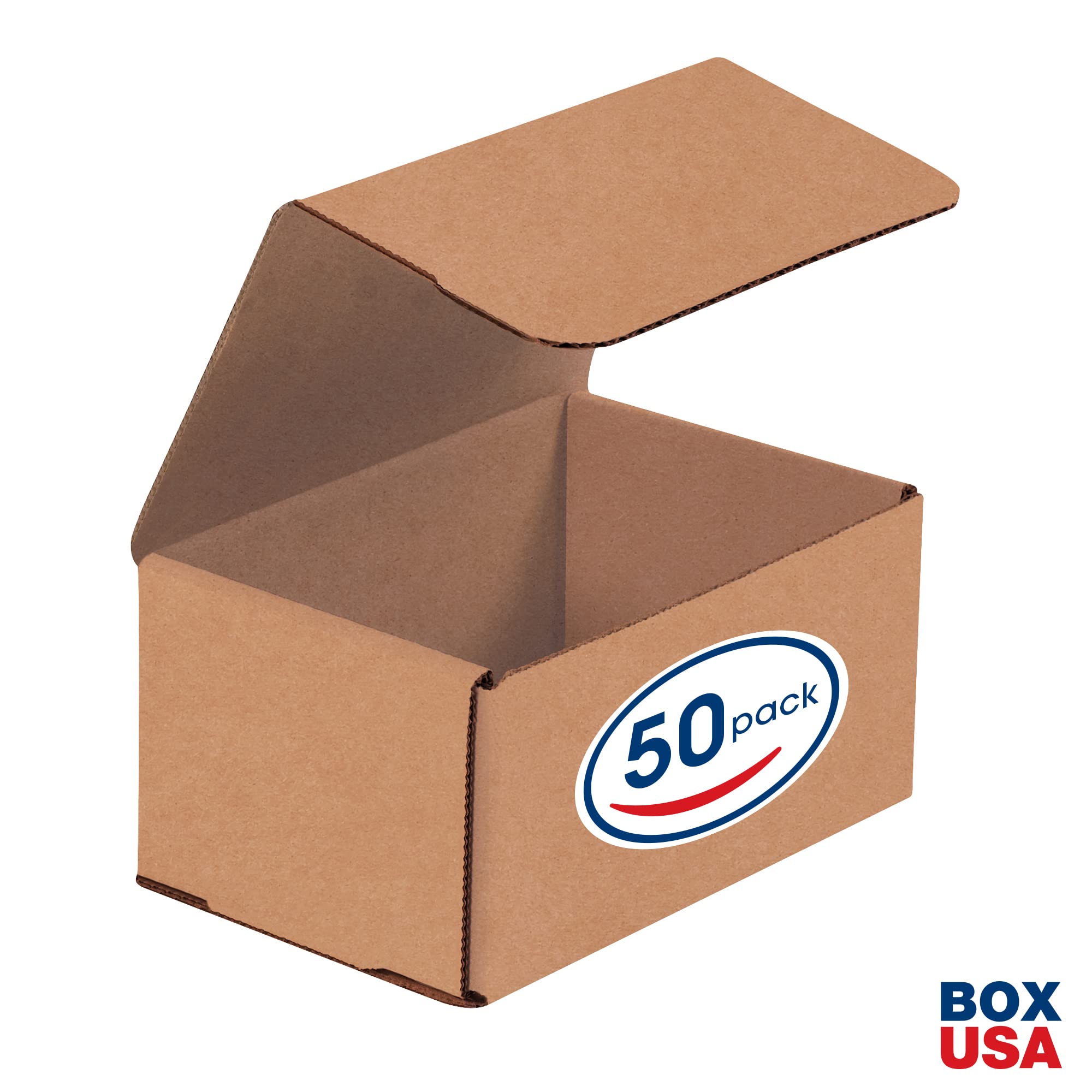 BOX USA BM643K 6"L x 4"W x 3"H, Kraft (Pack of 50)