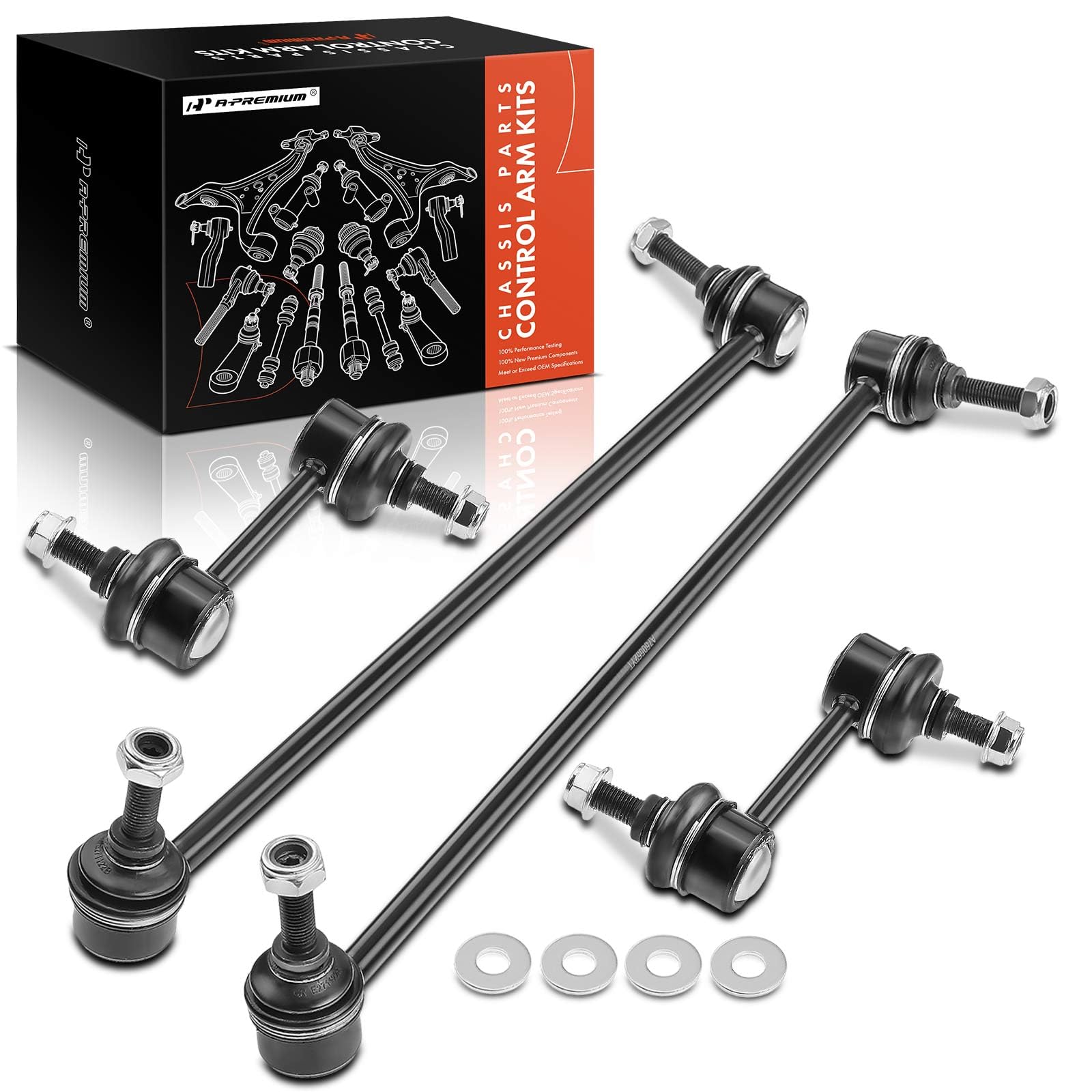A-Premium Set of 4, Front & Rear Sway Bar Links Kit Stabilizer Bar ...