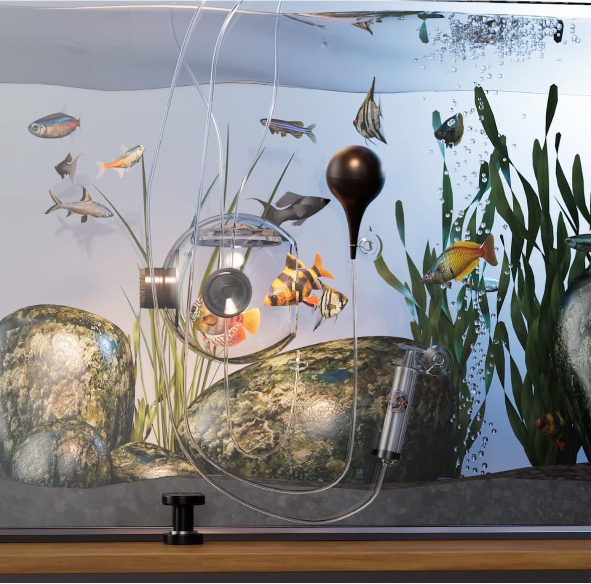 TankMatez Hydraulic Swivel Bubble Fish Trap with Mirror LureTimeout ...
