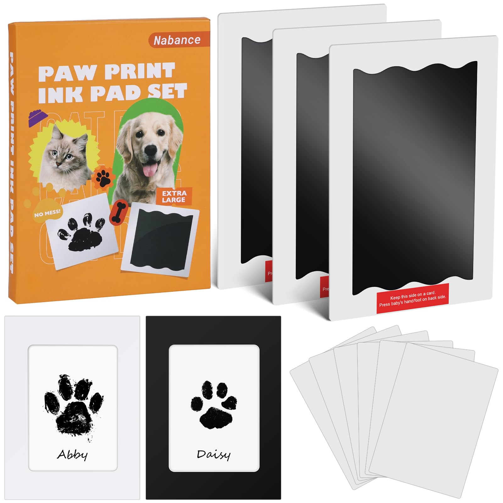 Amazon.com: Nabance Paw Print Kit, Dog Nose Print Kit, No Mess Paw ...