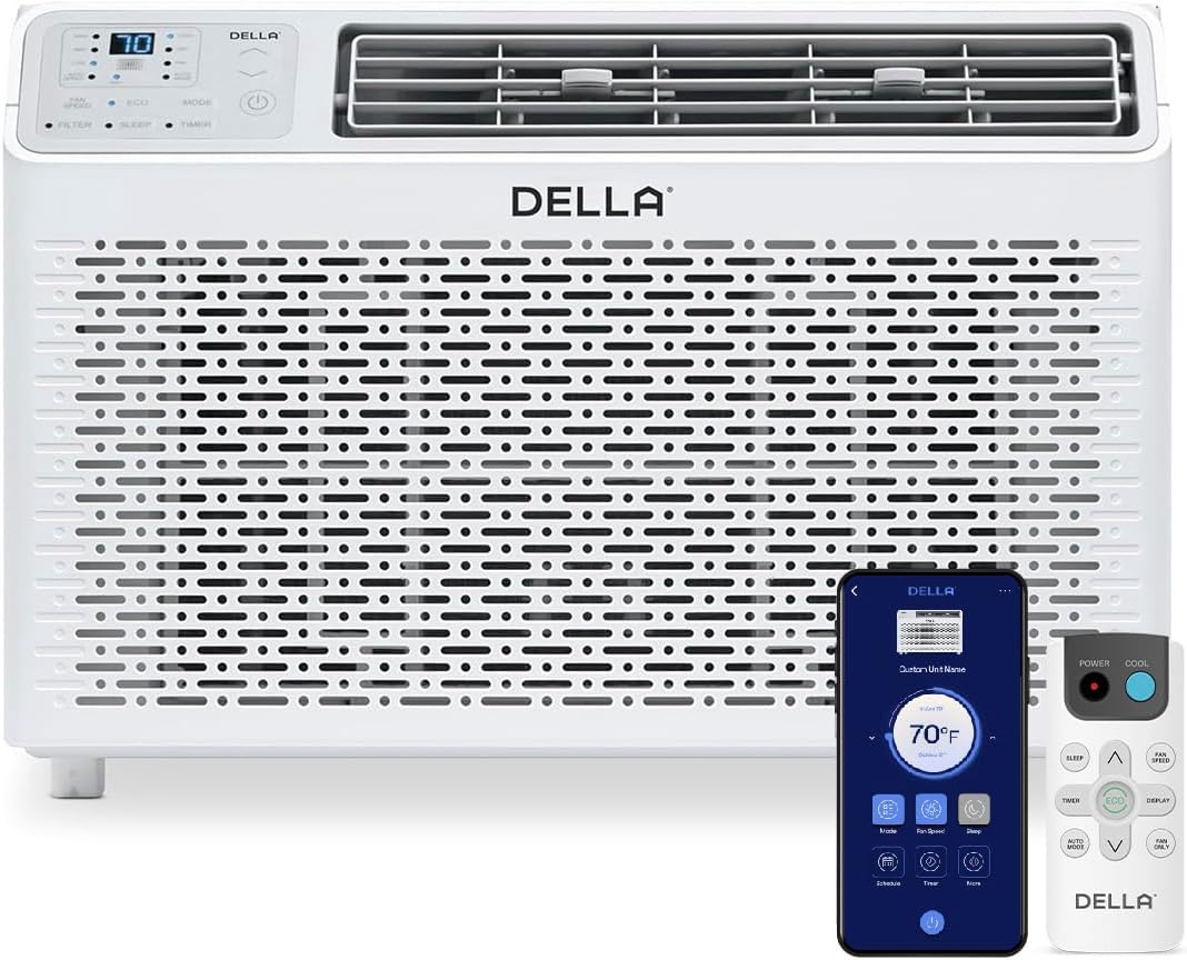 Amazon.com: 8,000 BTU WiFi Window Air Conditioner, Smart Window AC Unit ...