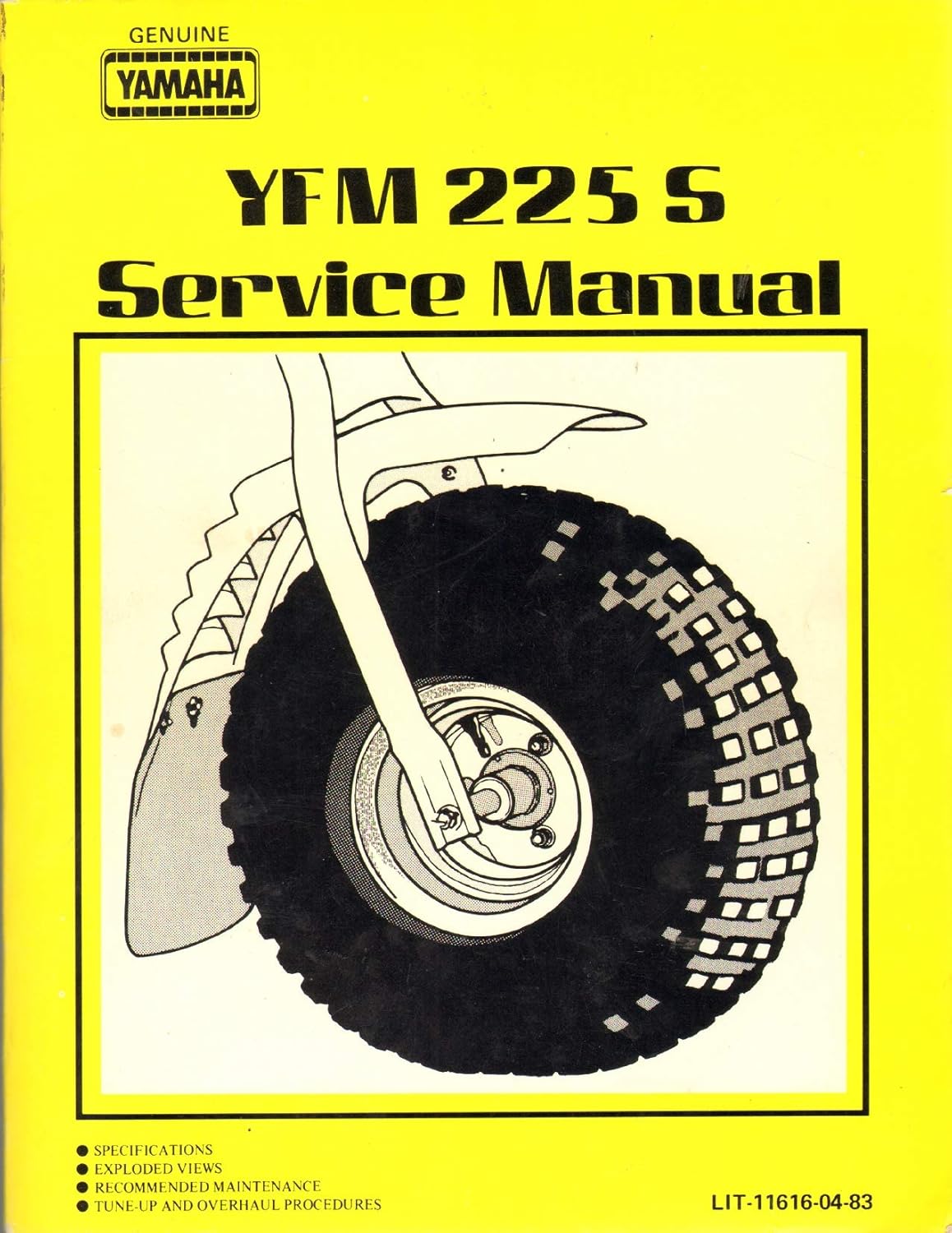 YFM225S SERVICE MANUAL: Yamaha Motor Company: Amazon.com: Books