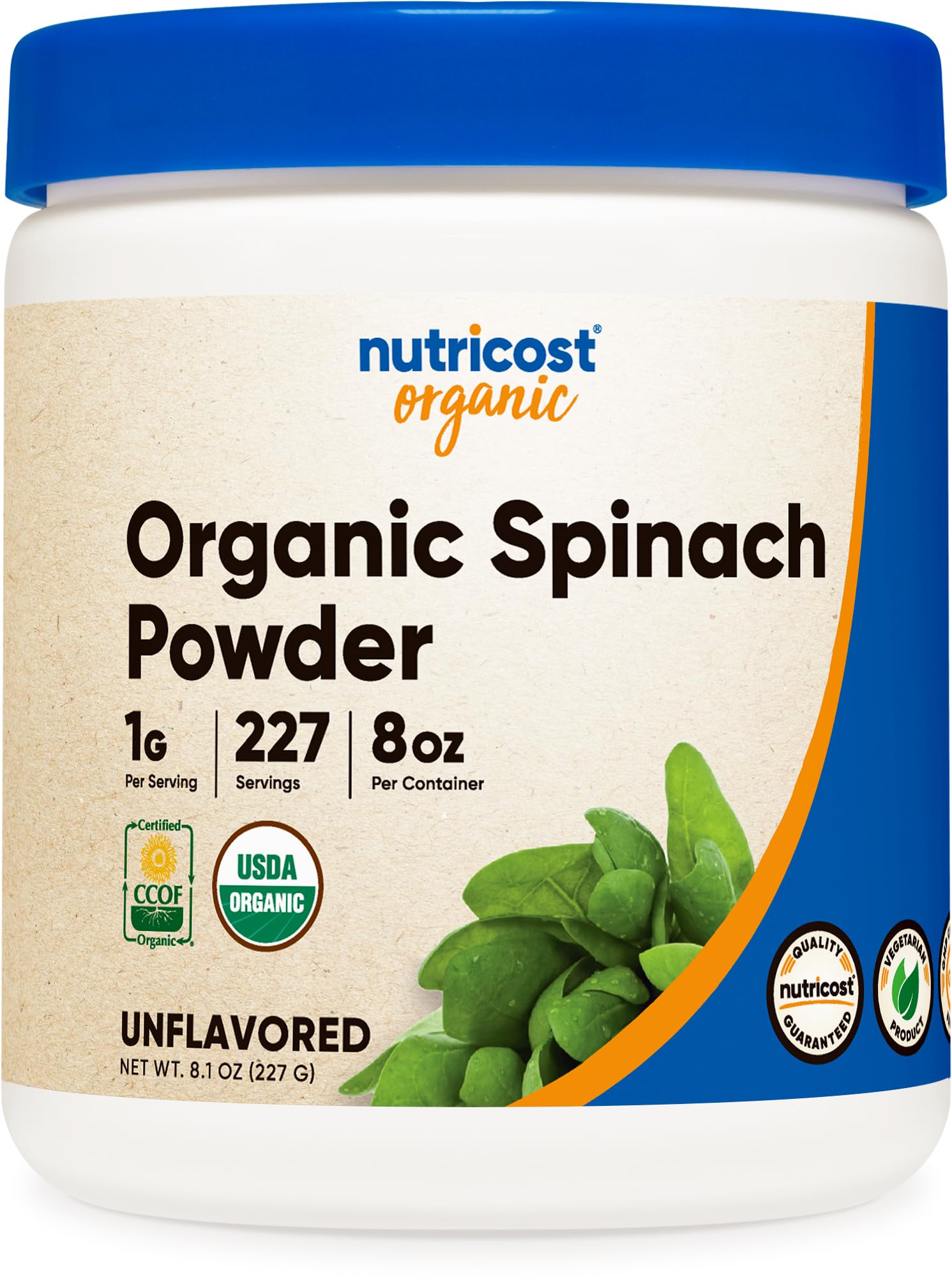 Amazon.com: Nutricost Organic Spinach Powder 8oz (1 Gram Per Serving ...
