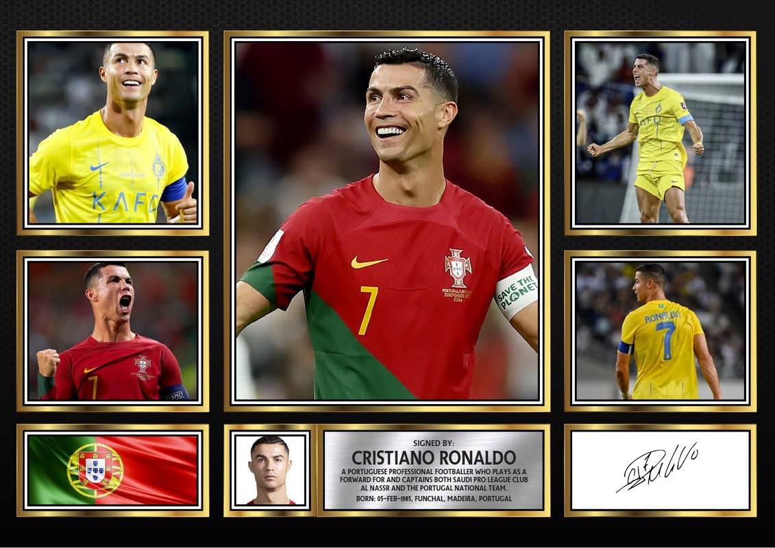 Cristiano Ronaldo Signed Autograph Photograph Display - Perfect for ...