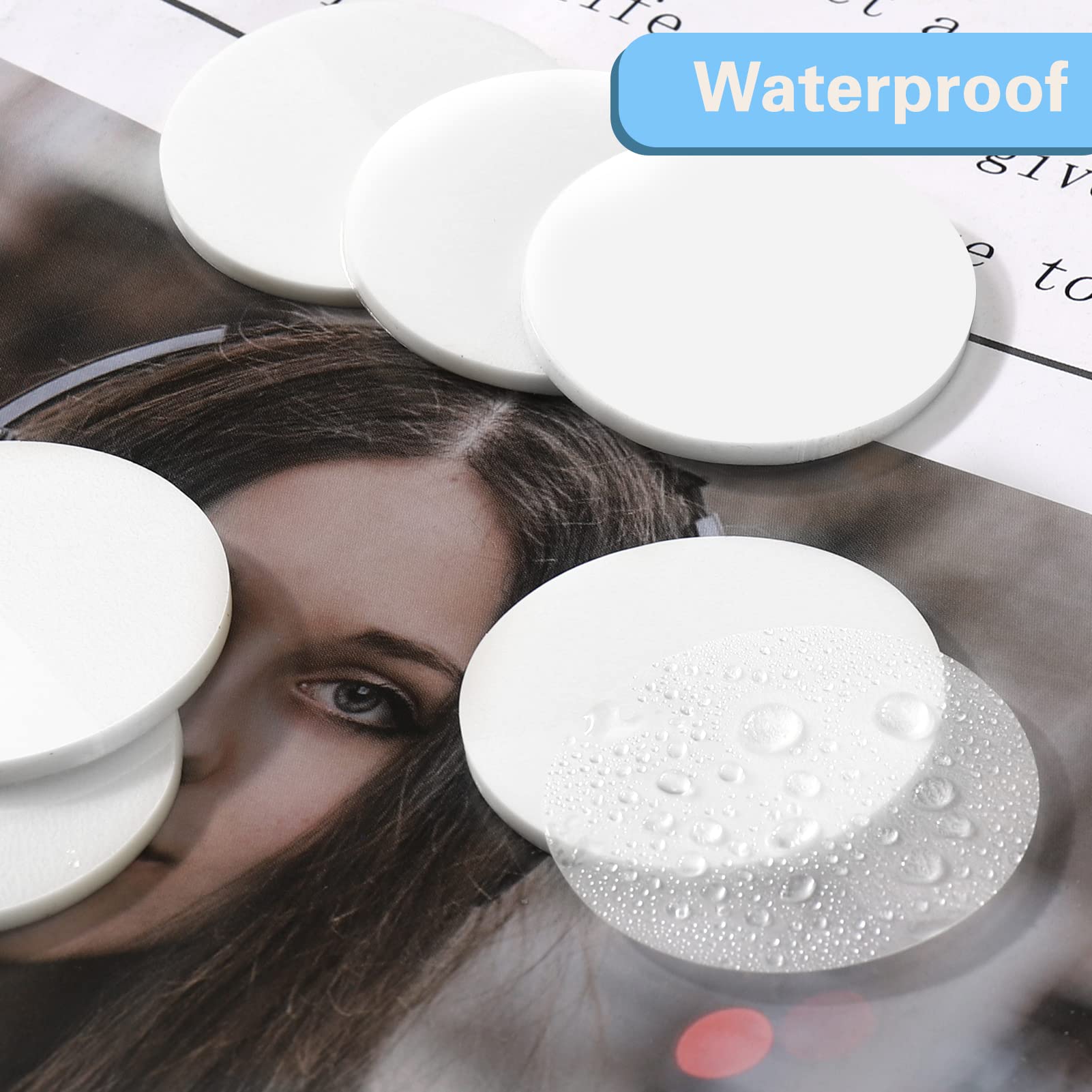 Snapklik.com : Transparent Sticky Notes, 300Pcs White Cute Round Clear ...
