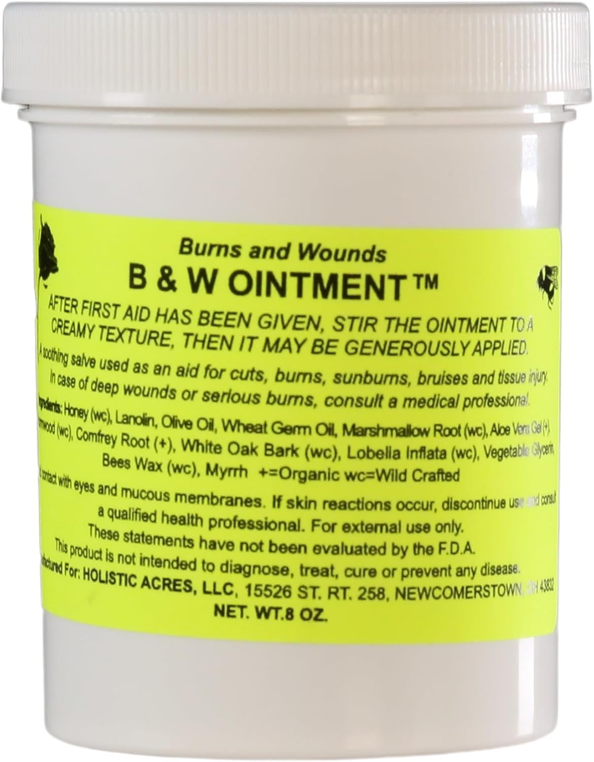 Amazon.com: B & W Ointment (Burn &Wound) Natural Burn Salve Burn Relief ...