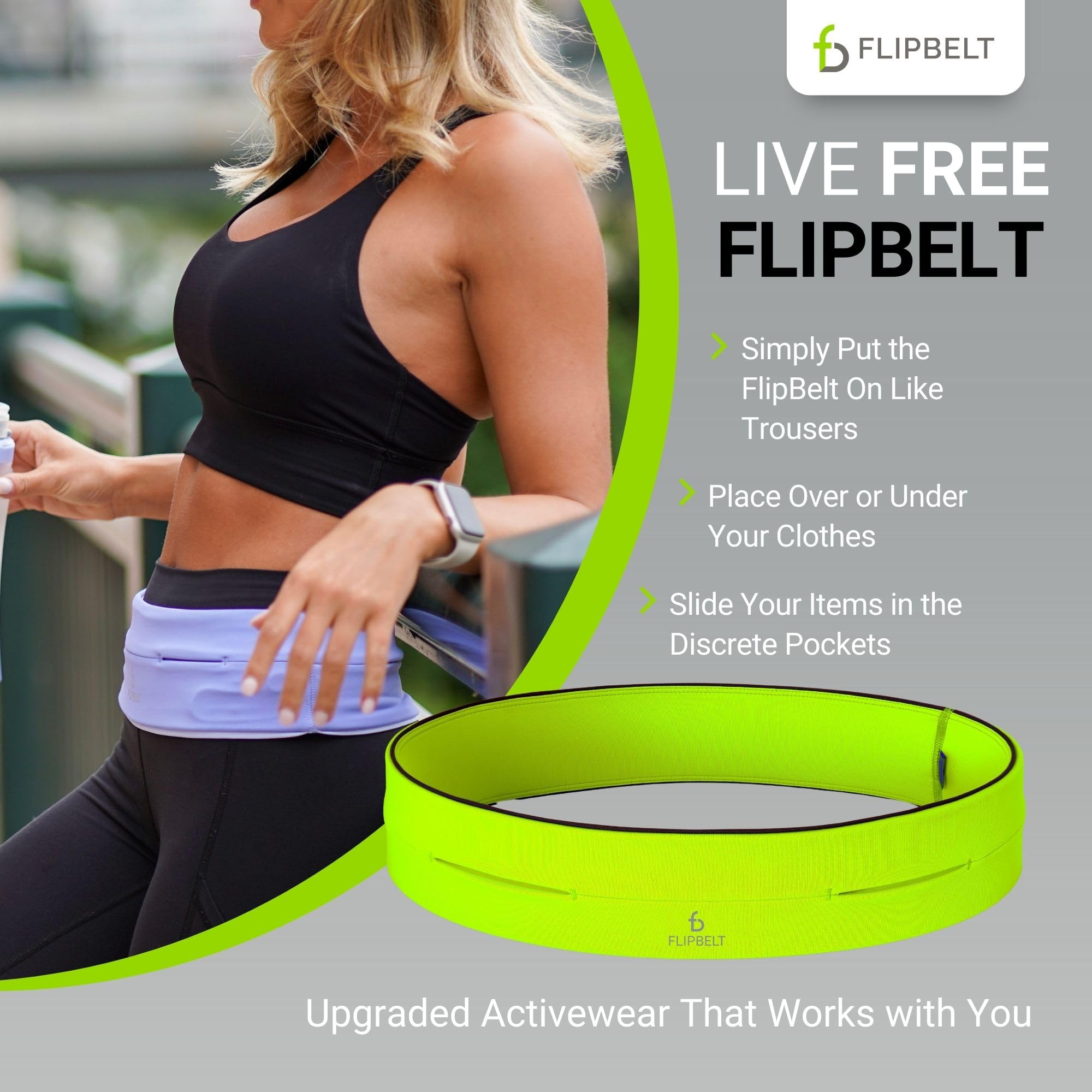 Snapklik.com : FlipBelt Mens FB0114-NEOY-XL.1