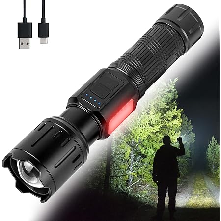 Rechargeable Flashlights High Lumens Long Range, Esgofo High Power ...