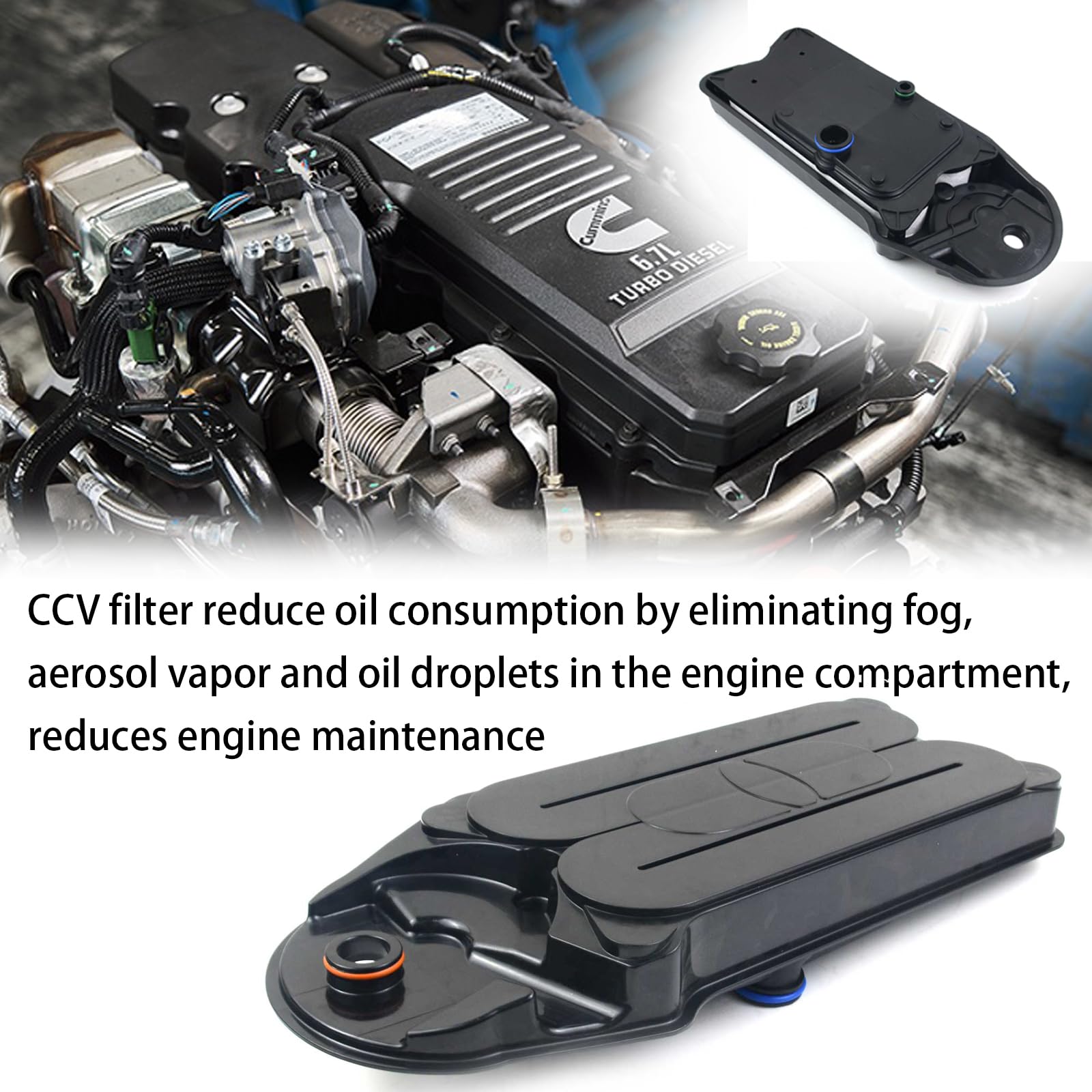 Snapklik.com : Replacement For 6.7 Cummins Crankcase Ventilation Filter ...