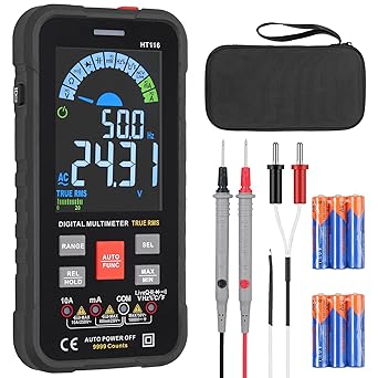 ALLmeter 10000 Counts Smart Analog Multimeter - LCD Color Screen,Auto ...