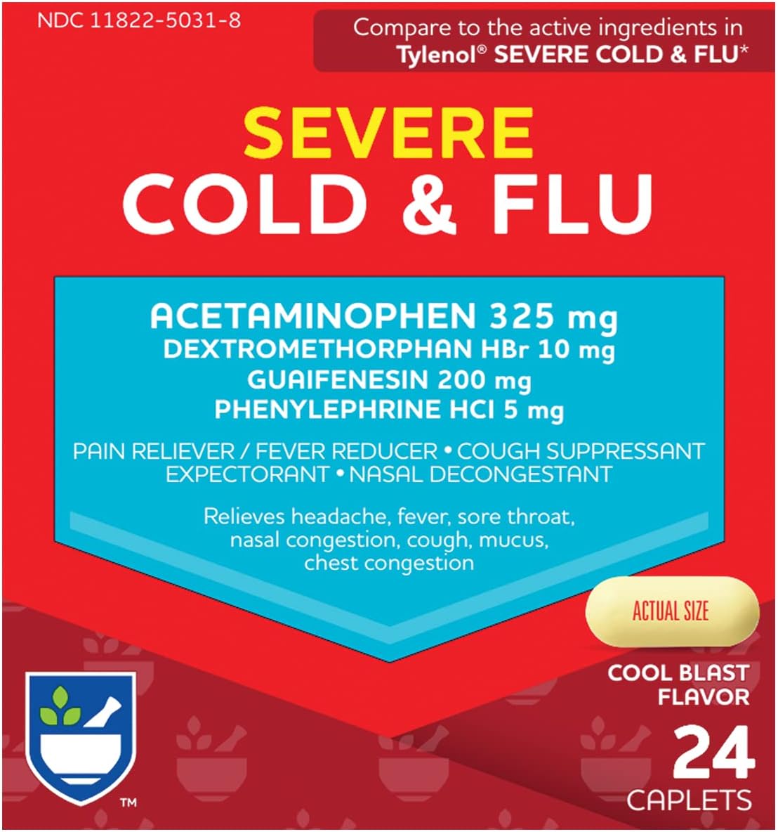 Amazon.com: Rite Aid Severe Flu and Cold Relief Caplets - 24 Count ...