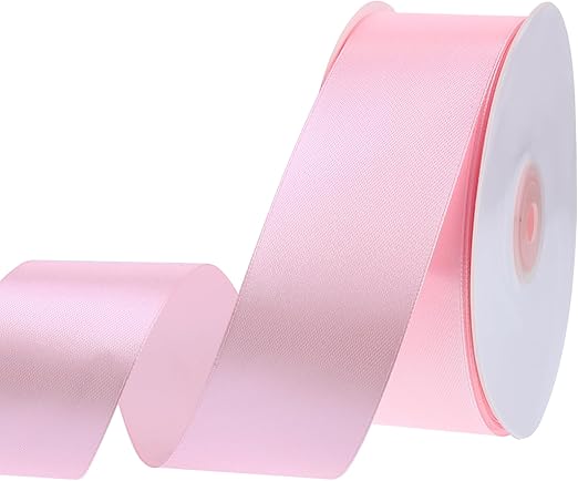 Amazon.com: 60 Yards 1-1/2 inch Pink Satin Ribbon Light Pink Ribbon for ...