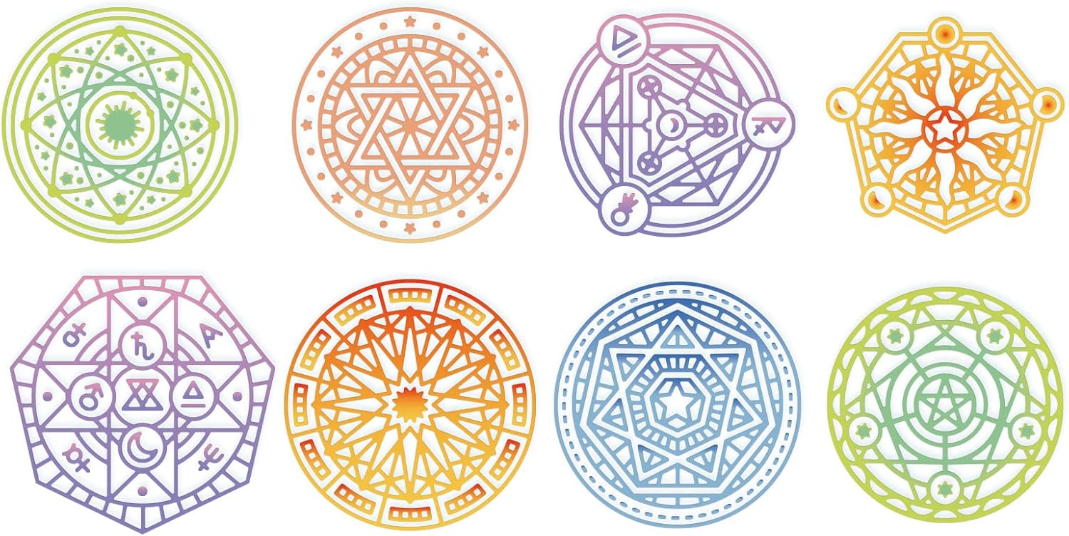 Amazon.com: INFUNLY 8pcs Magic Style Hot Foil Plate Metal Glimmer Hot ...