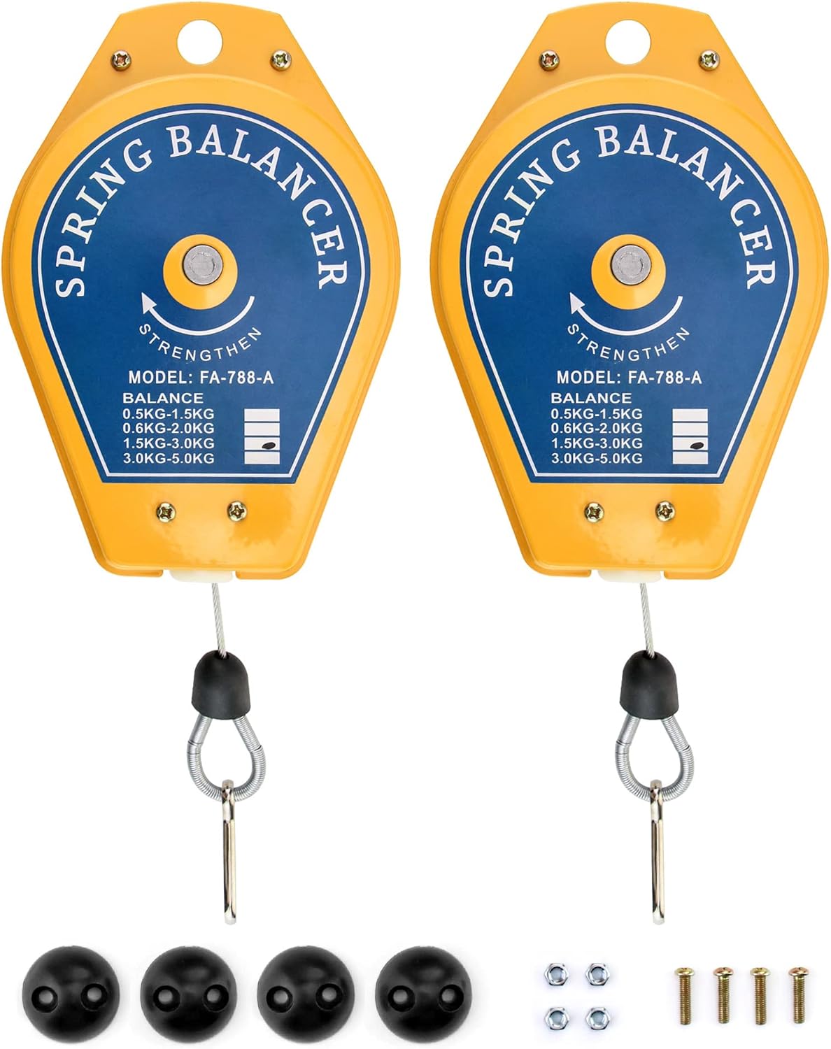 QWORK Spring Balancer, 2 Pack 3.3lbs - 6.6lbs Bearing Retractable Tool ...
