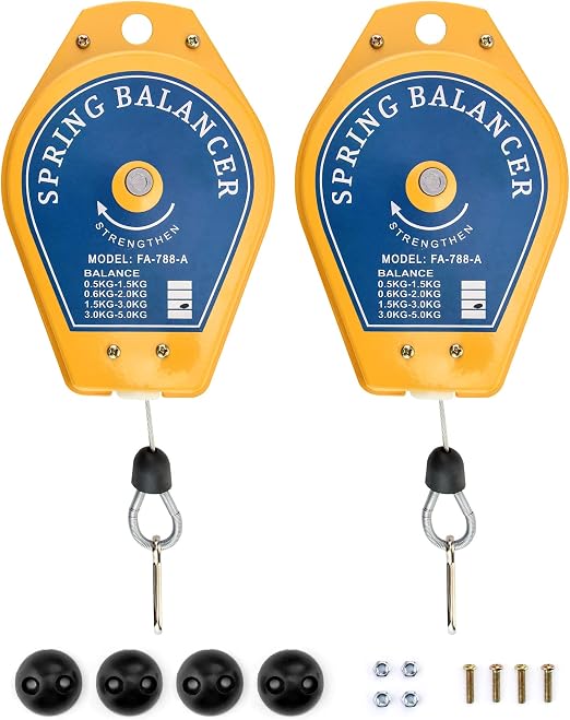 QWORK Spring Balancer, 2 Pack 3.3lbs - 6.6lbs Bearing Retractable Tool ...