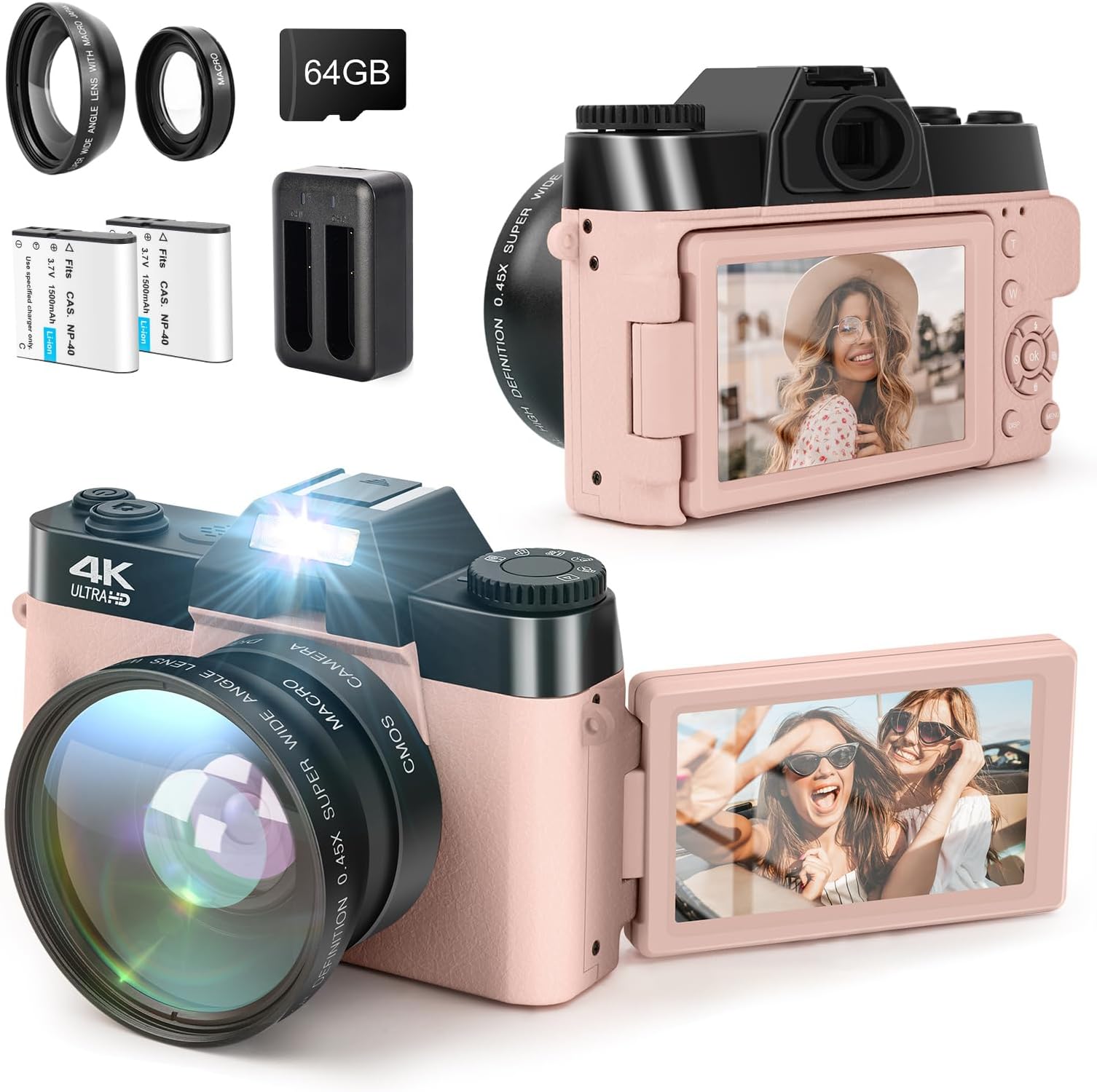 Amazon.com : 4K Digital Cameras for Photography, 56MP Vlogging Camera ...