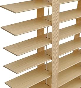 Amazon.com: Windows Blinds Wooden Venetian Blinds Custom Size W20~72" × H30~82", 2" Slats Wood ...