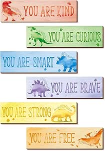 Amazon.com: 6 Pcs Dinosaur Room Decor, Wall Art Jurassic Park Dinosaur ...