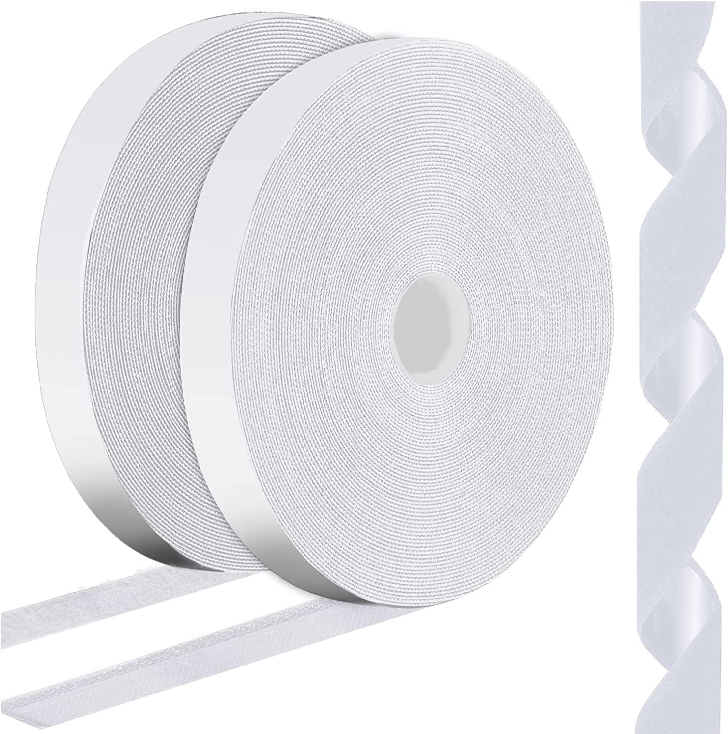 Amazon.com: 1 Inch x 82 Feet White Hook Loop Strips with Adhesive Heavy ...