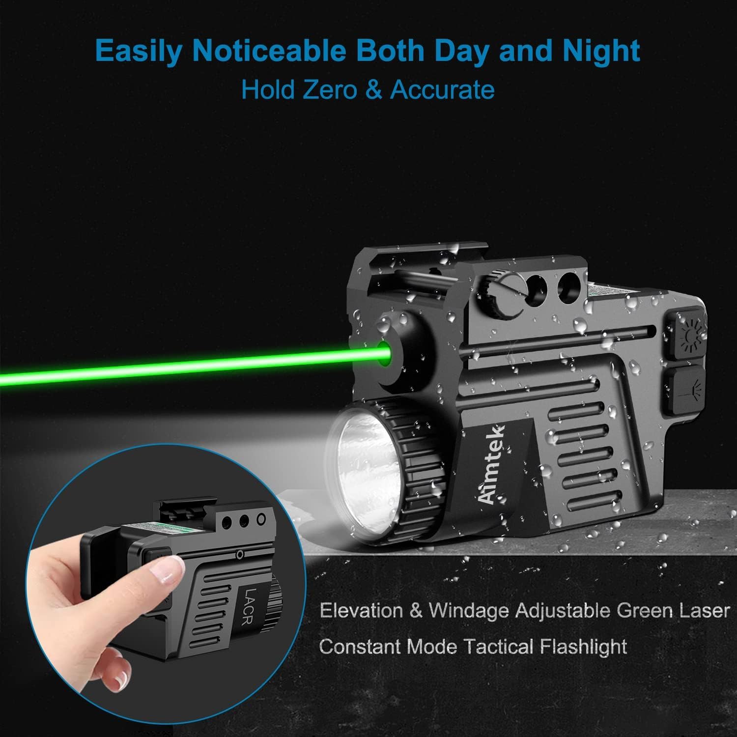 Snapklik.com : Battery Powered Pistol Green Laser Light Combo,350 ...