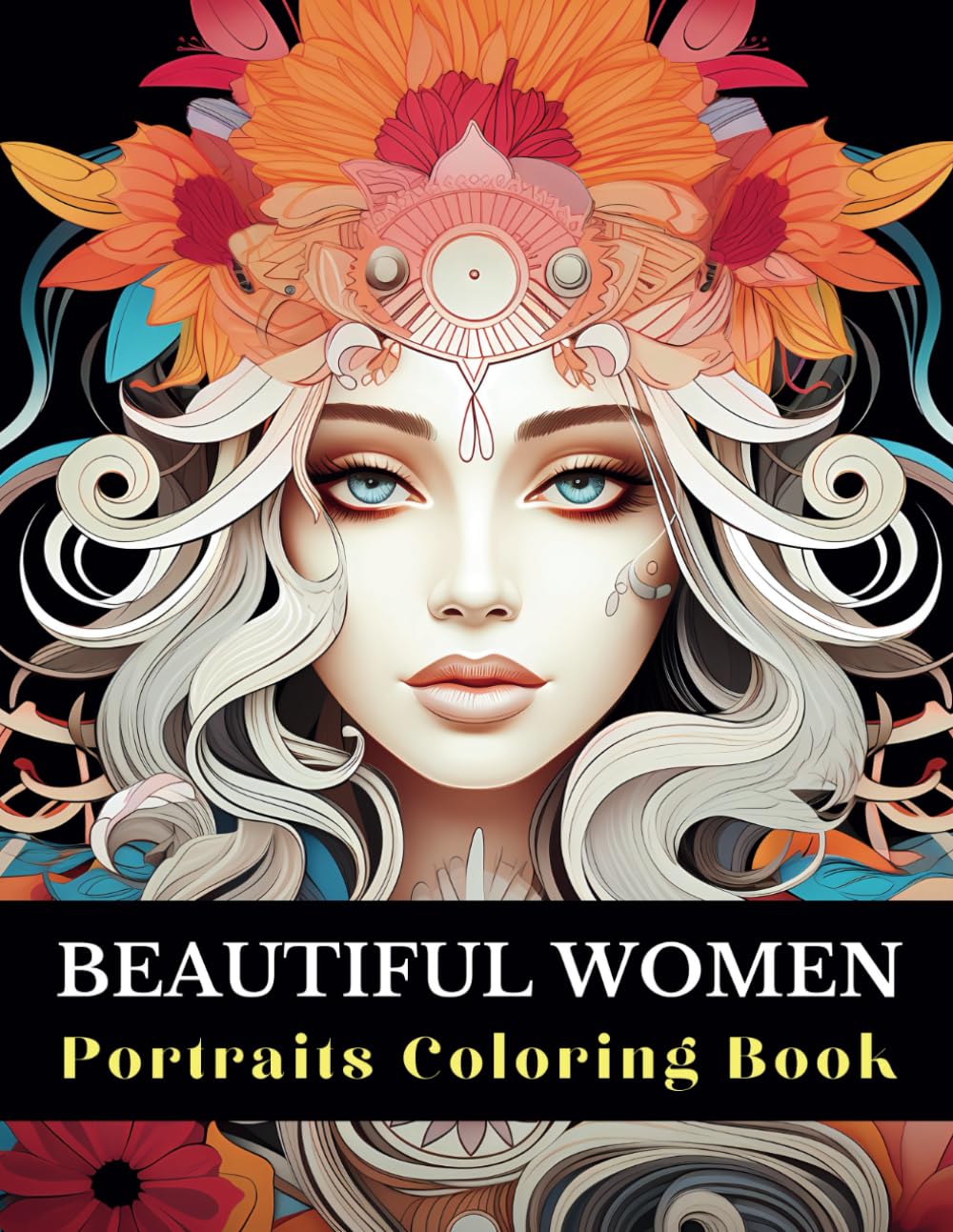 Amazon.com: Beautiful Women: Portraits Coloring Book of Beautiful ...