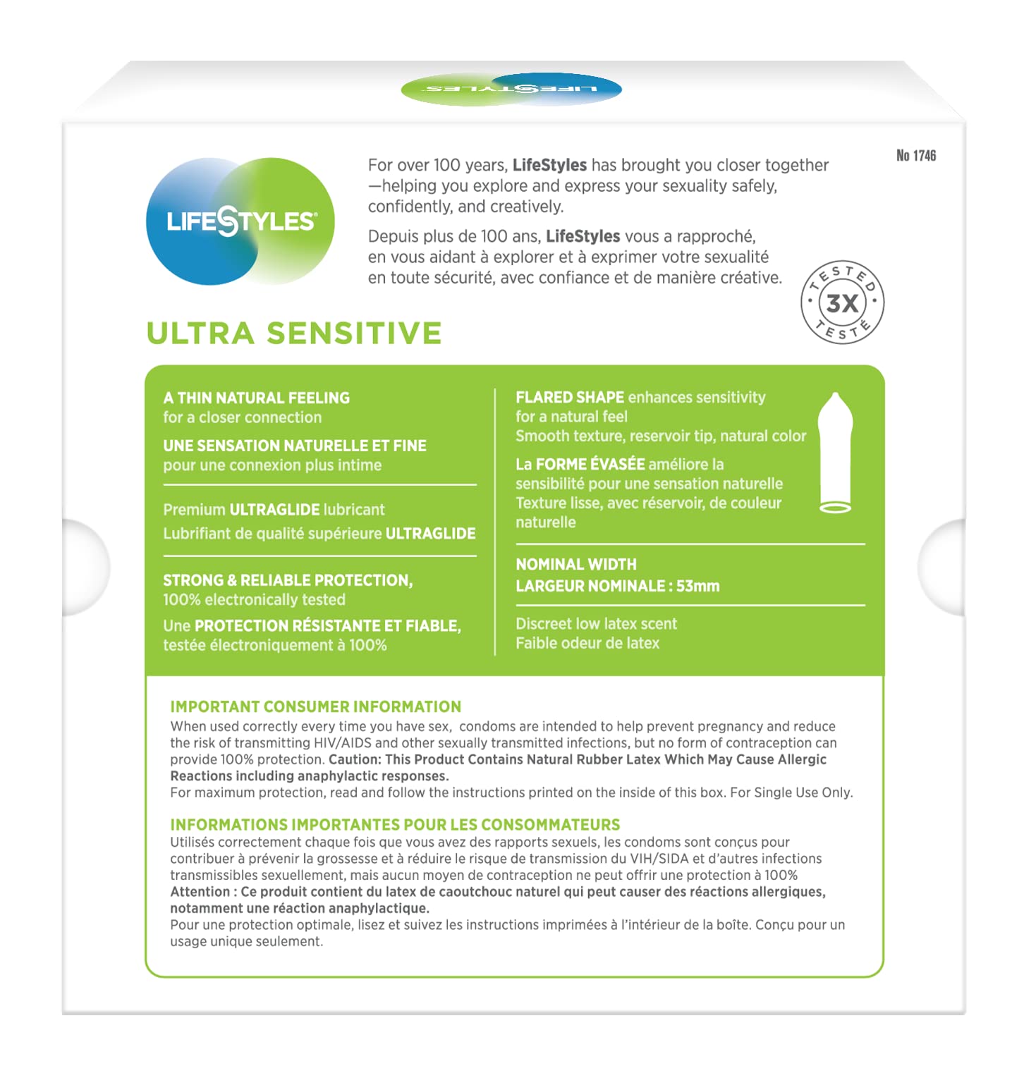 Snapklik.com : LifeStyles Ultra Sensitive Premium Lubricated Natural ...