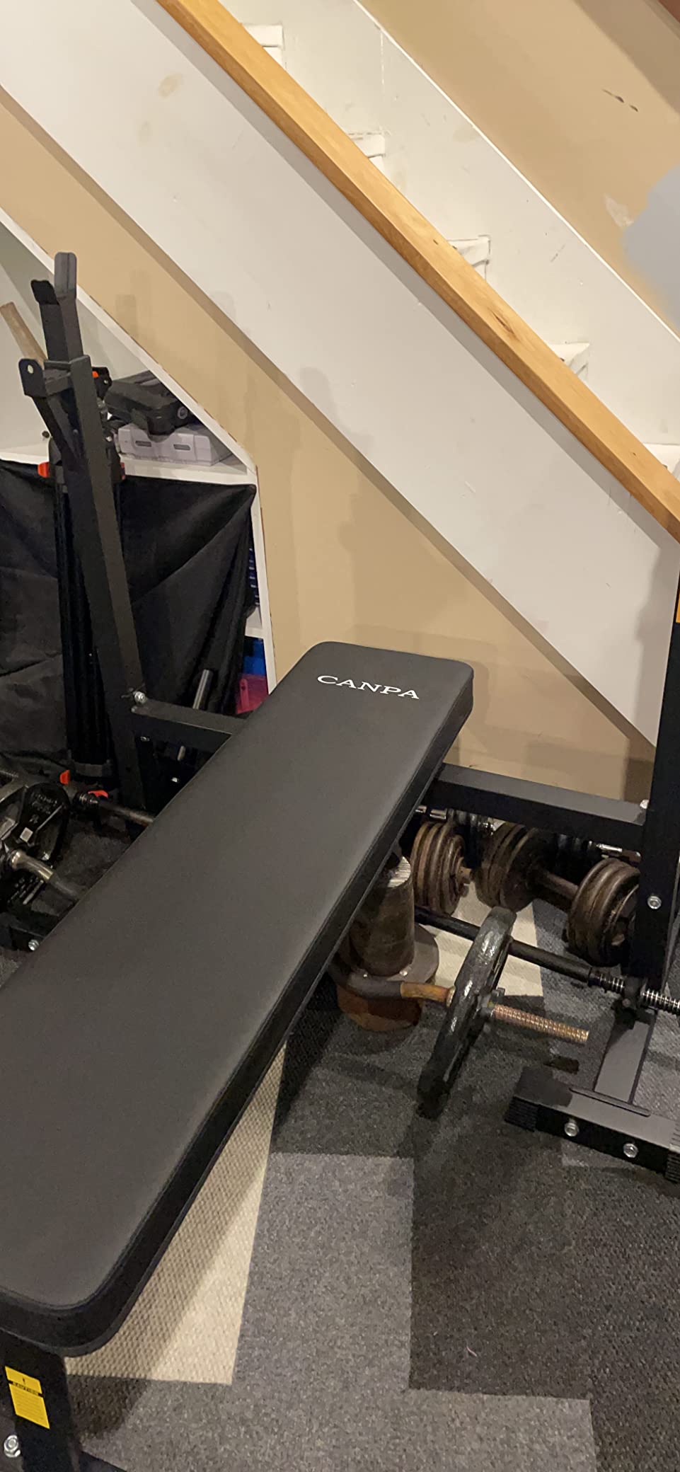 $30/mo - Finance Bench Press, CANPA Olympic Weight Bench with Squat ...