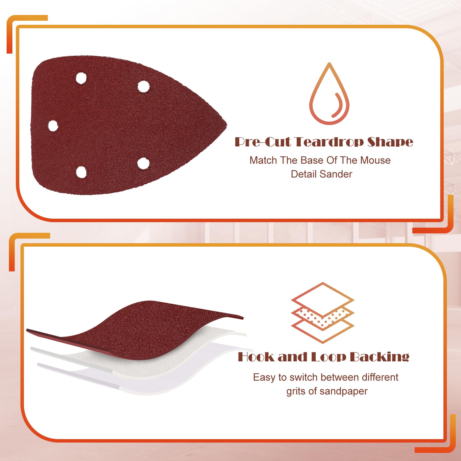 Snapklik.com : 80 Grit Mouse Sander Sandpaper, Jamiikury 5 Hole Detail ...