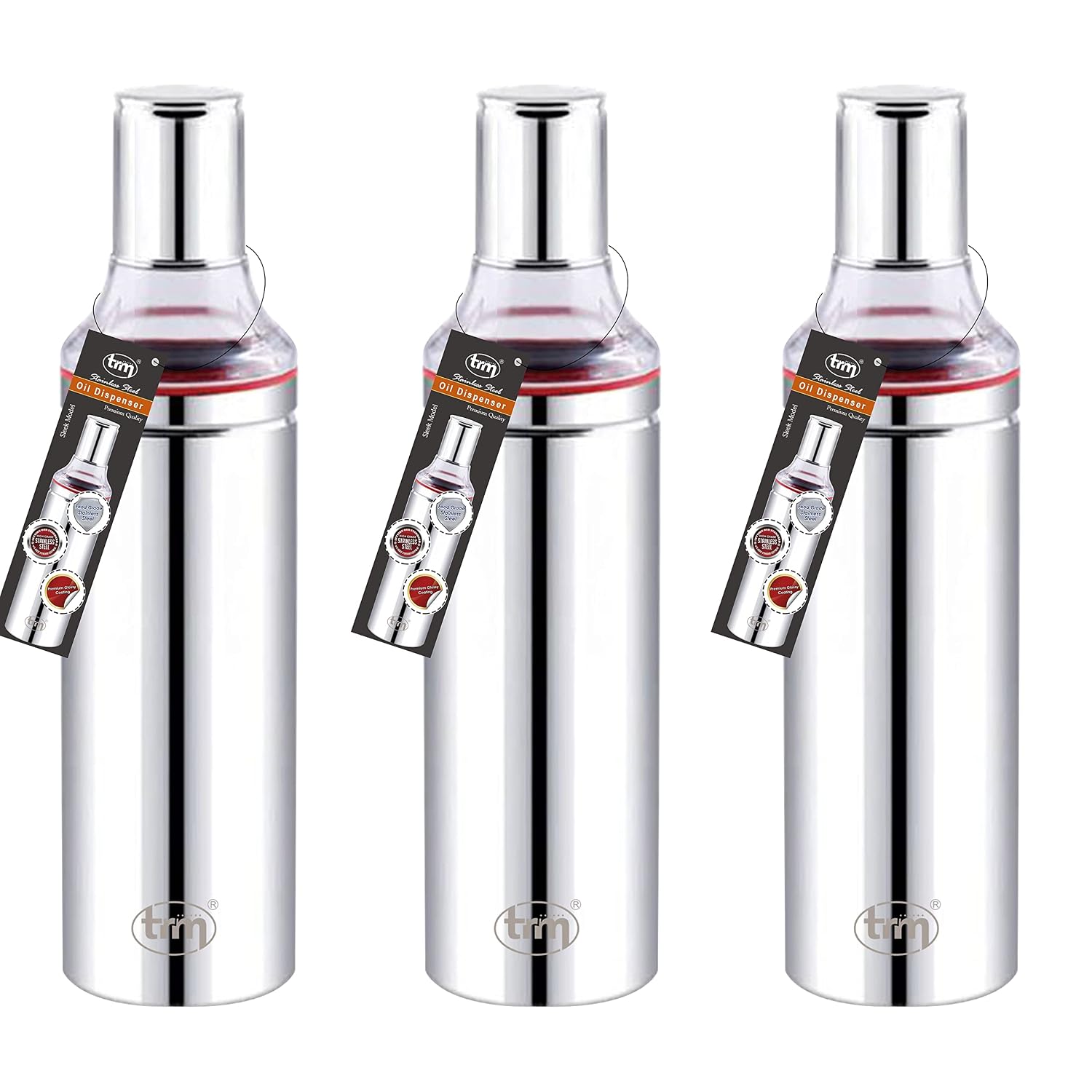 TRM Oil Dispenser, Stainless Steel Cooking Oil Jar Container With ...