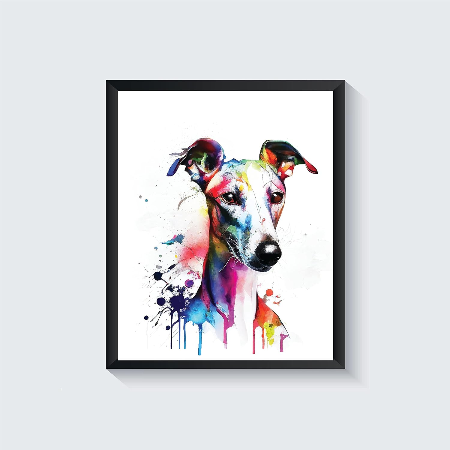 Amazon.com: Whippet Dog Art Print Poster, Wall art Painting Decor ...