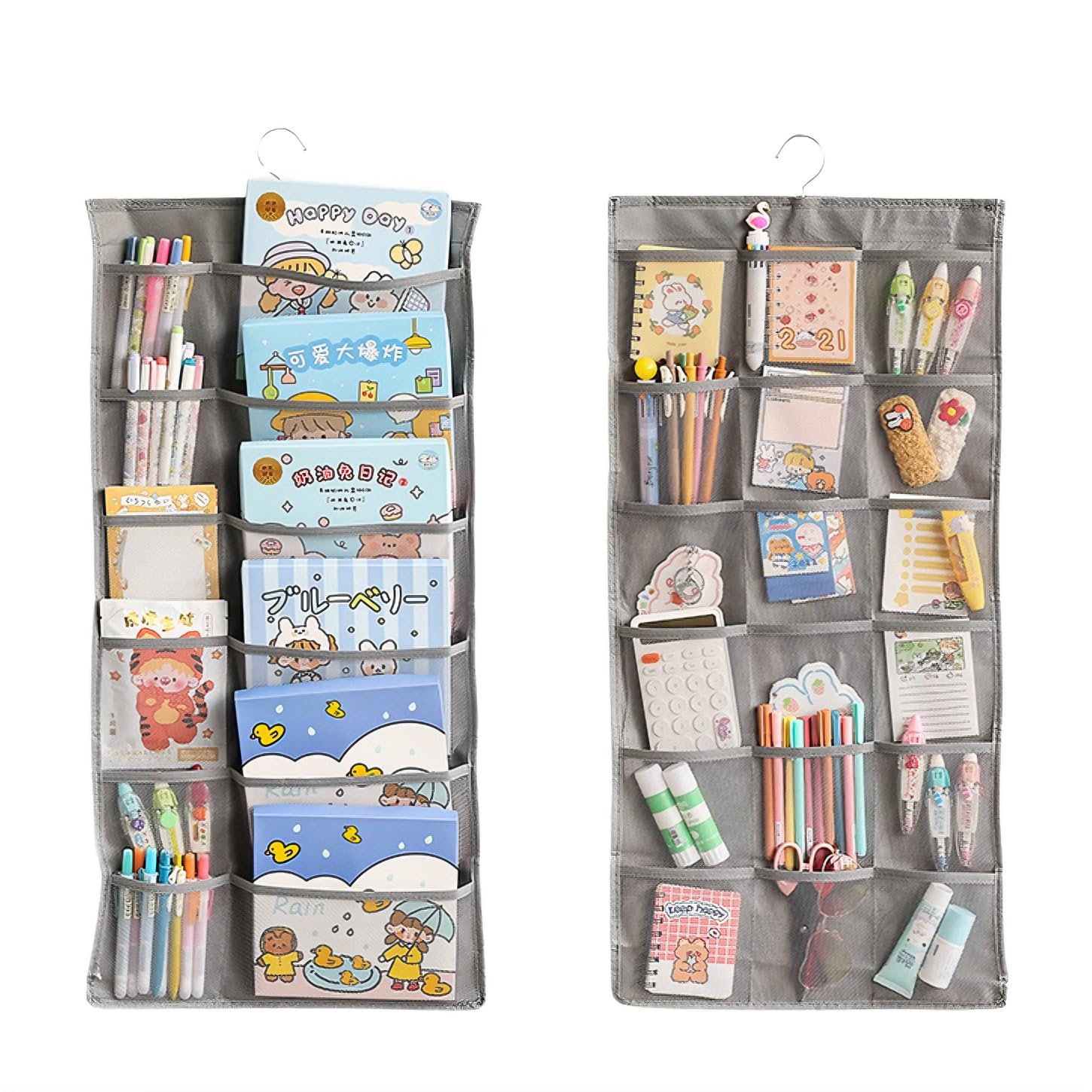 Amazon.com: Preppy Hanging Organizer Double Sided with 30 Pockets Large ...